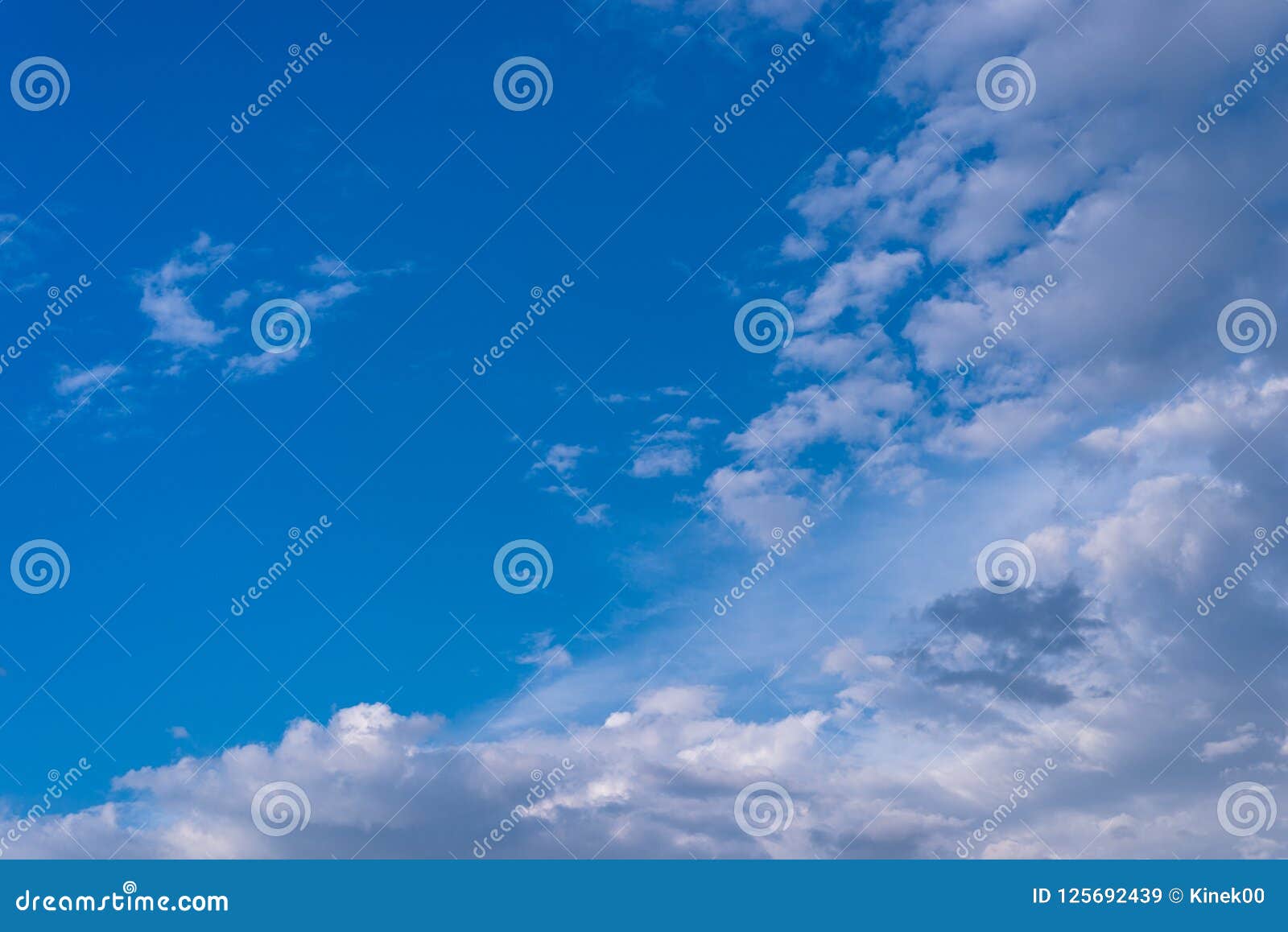 Beautiful Blue Sky with Clouds on a Hot Summer Day. Stock Image - Image ...