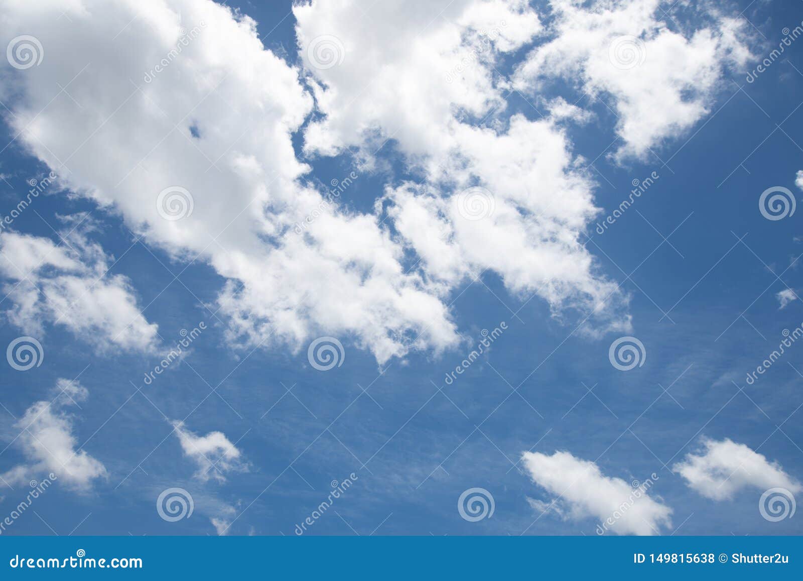 Beautiful Blue Sky with Cloudy. Nature and Environment Concept Stock ...