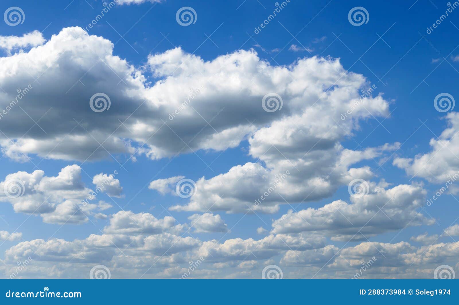Beautiful Blue Sky with Cumulus Clouds for Abstract Background Stock ...