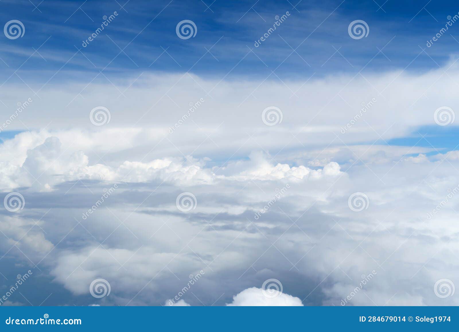 Beautiful Blue Sky with Cumulus Clouds for Abstract Background, Aerial ...