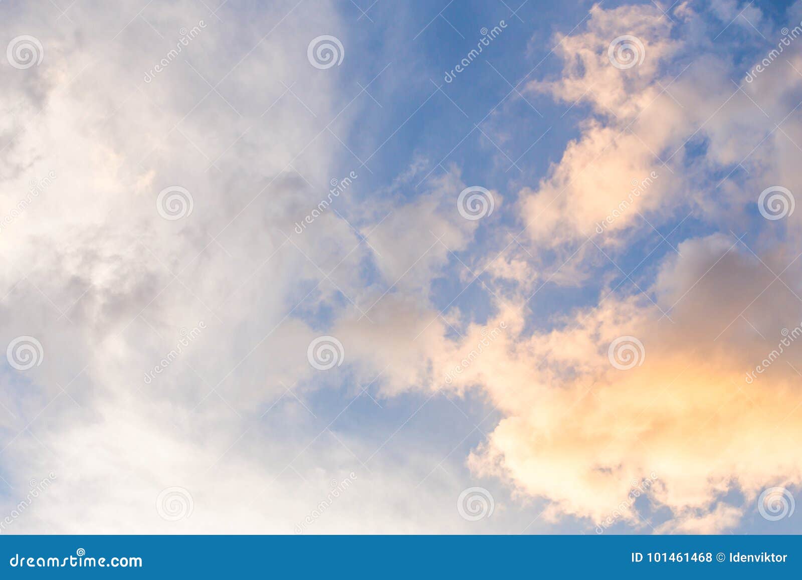 Bright Epic Blue Cloudy Sky with Sunlight Background Texture Stock ...
