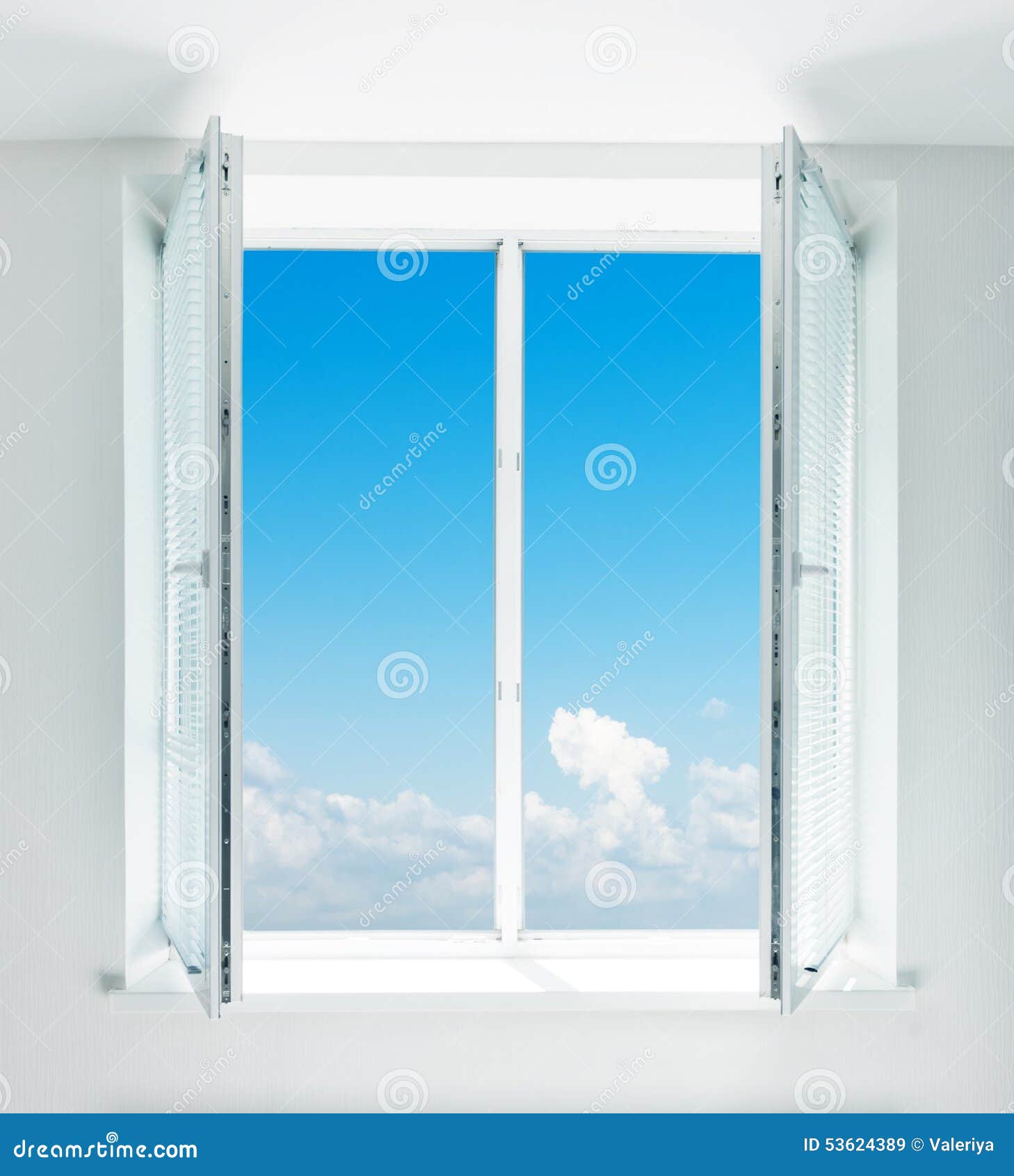 Beautiful Blue Sky Seen through Window Stock Image - Image of ...