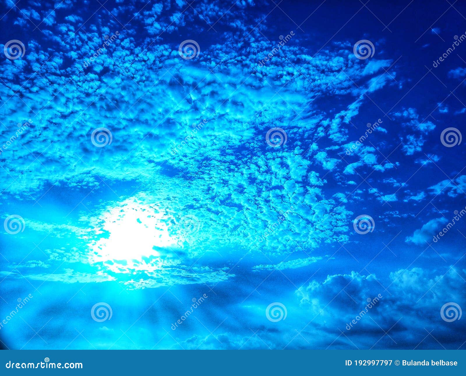 Beautiful Blue Sky and Spectrum of Light Editorial Photography - Image ...