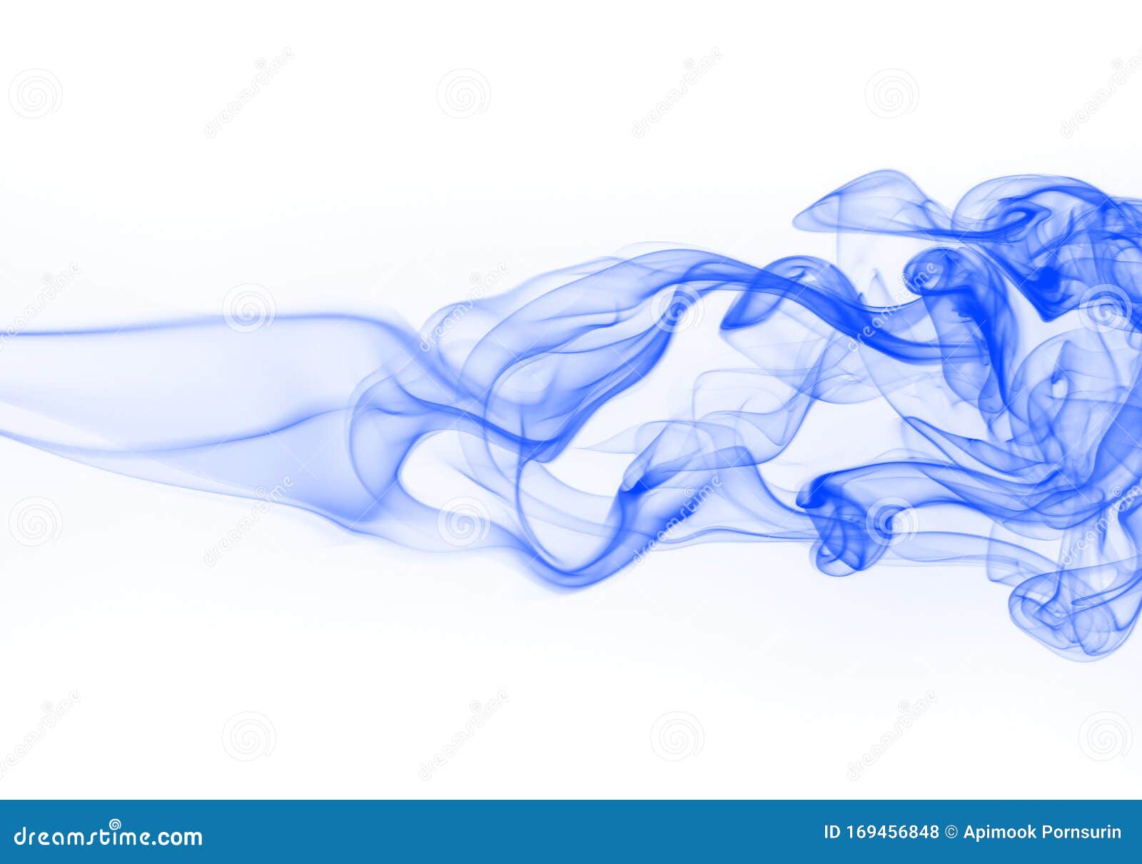 Beautiful Blue Smoke Abstract on White Background for Design Stock ...