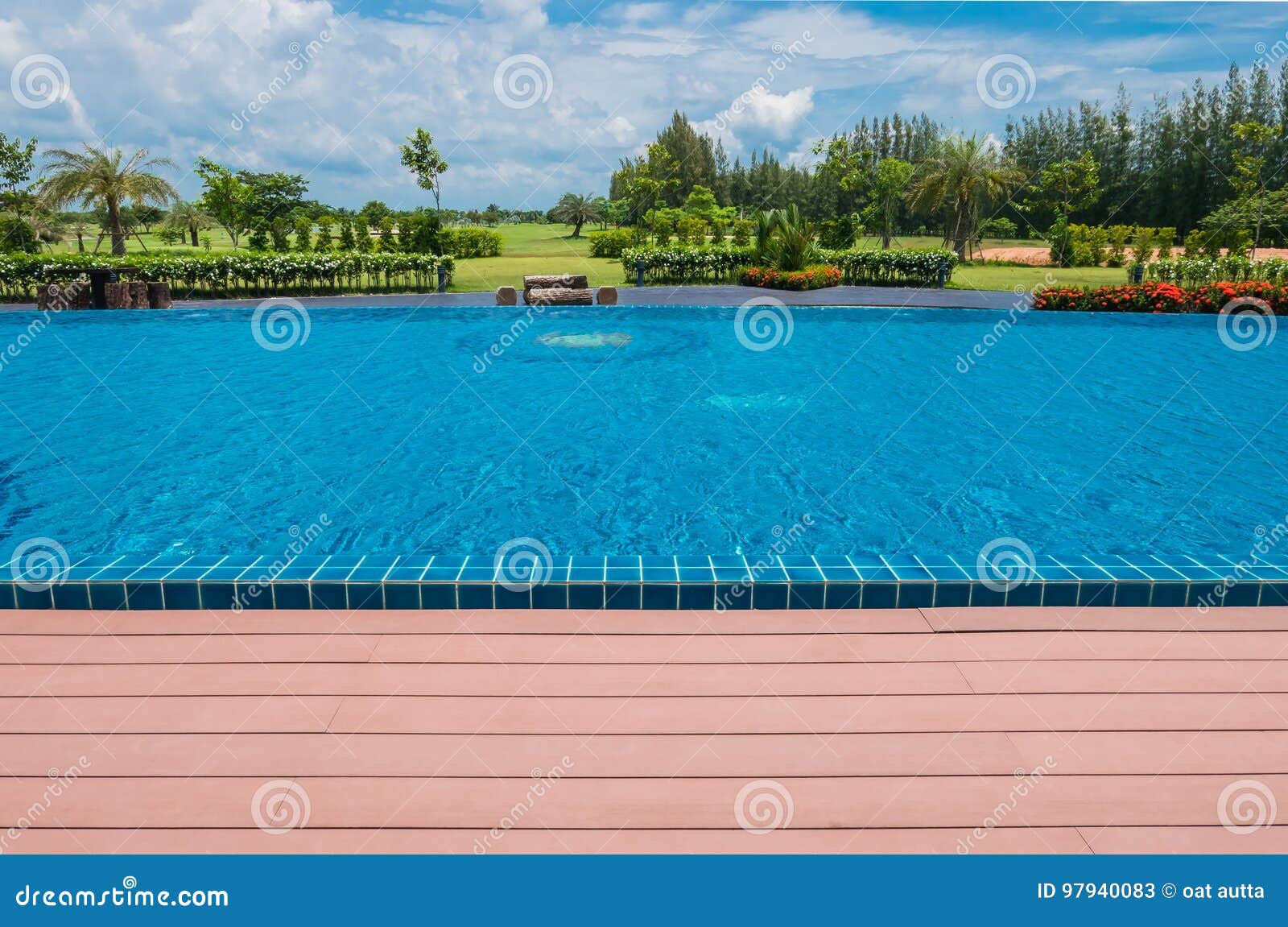 Beautiful Blue Swimming Pool for Background Stock Image - Image of ...