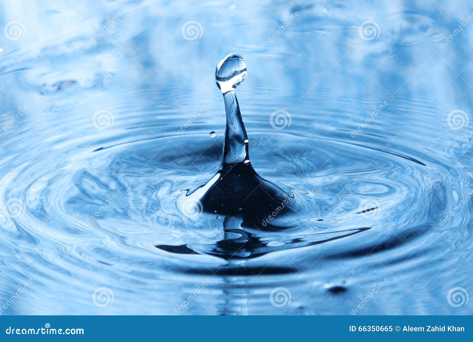 Beautiful Blue Water Droplet Stock Image - Image of natural, water ...