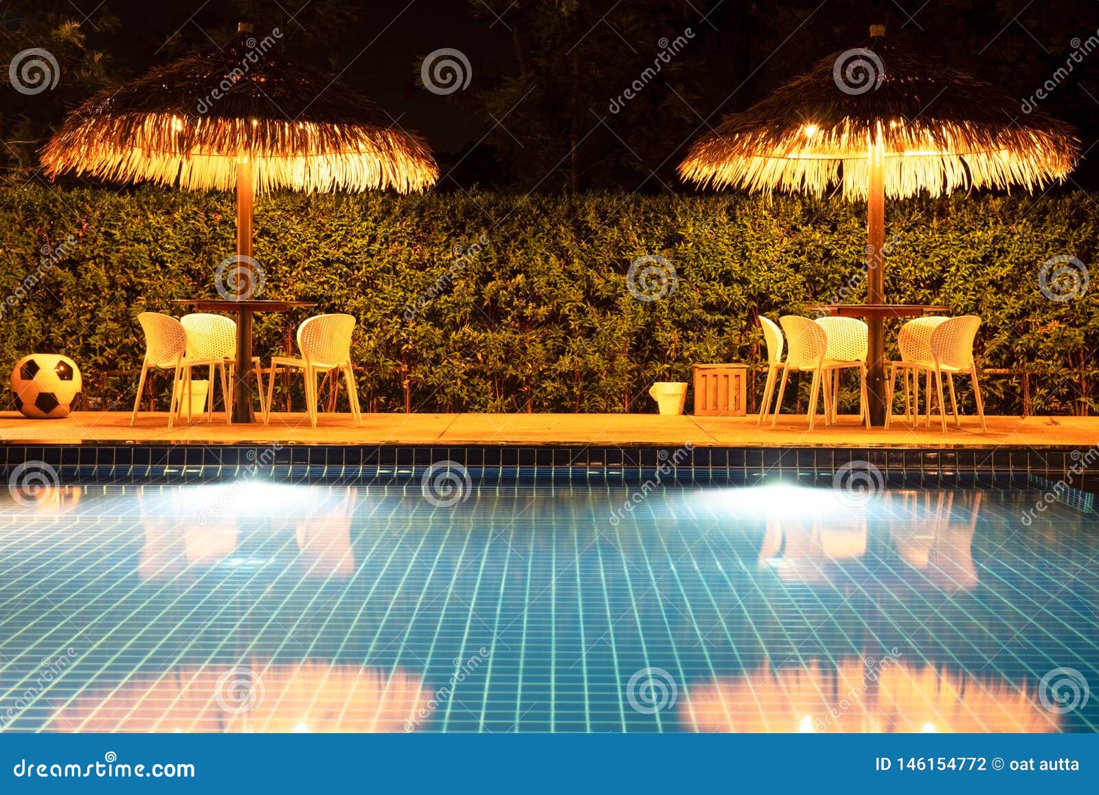 Beautiful Blue Water at Night ,swimming Pool for Background Stock Photo ...