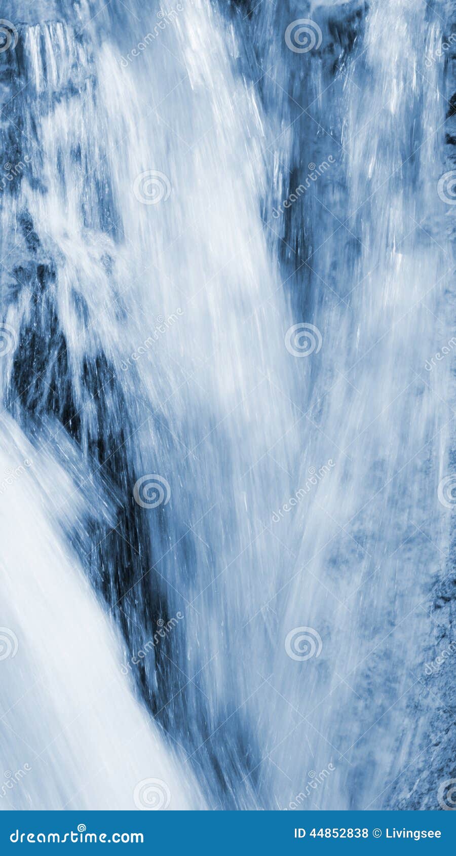 Beautiful blue waterfall stock photo. Image of autumn - 44852838