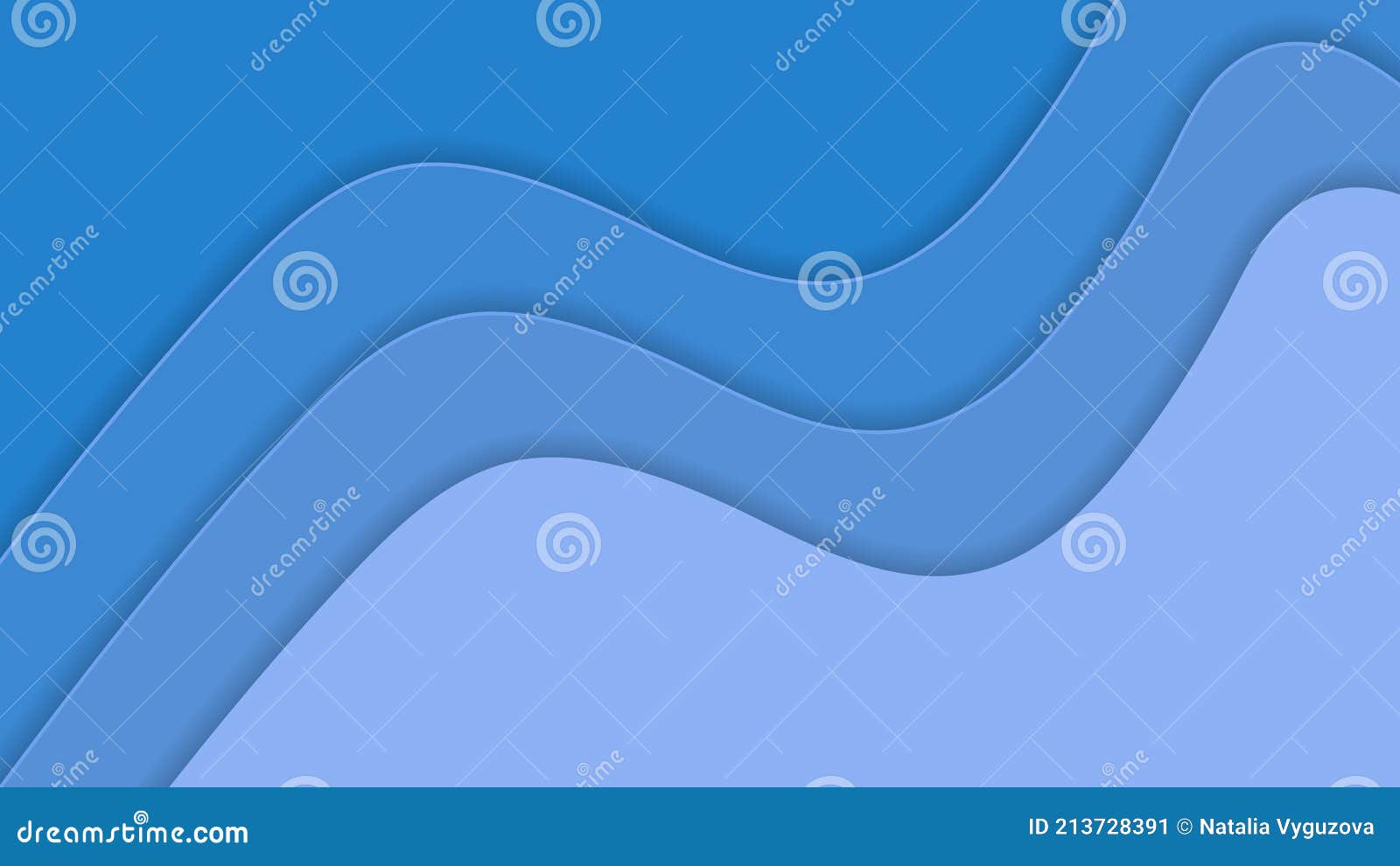 Beautiful Blue Wavy Background is Made in Layer Style Stock Vector ...