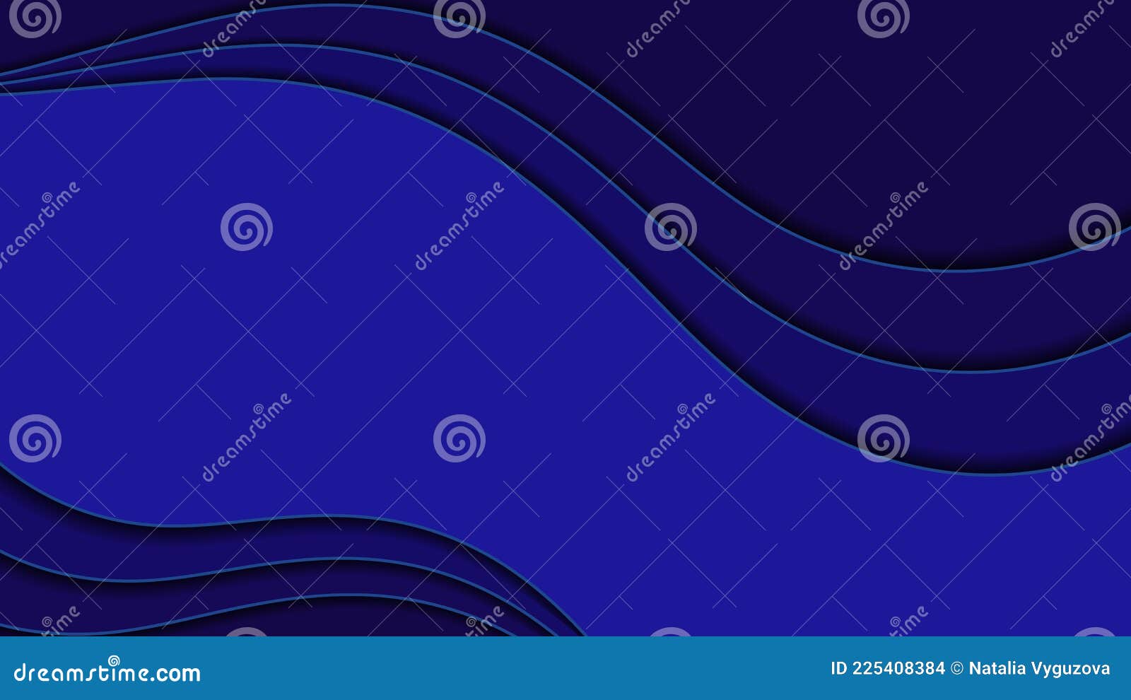 Beautiful Blue Wavy Background. Stock Vector - Illustration of dark ...