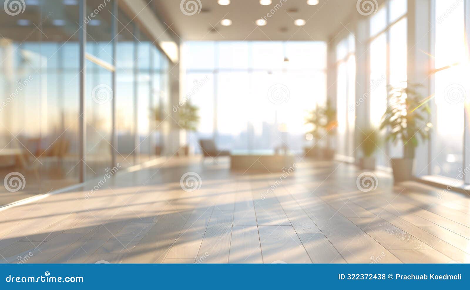 Beautiful Blurred Background of a Light Modern Office Interior Stock ...