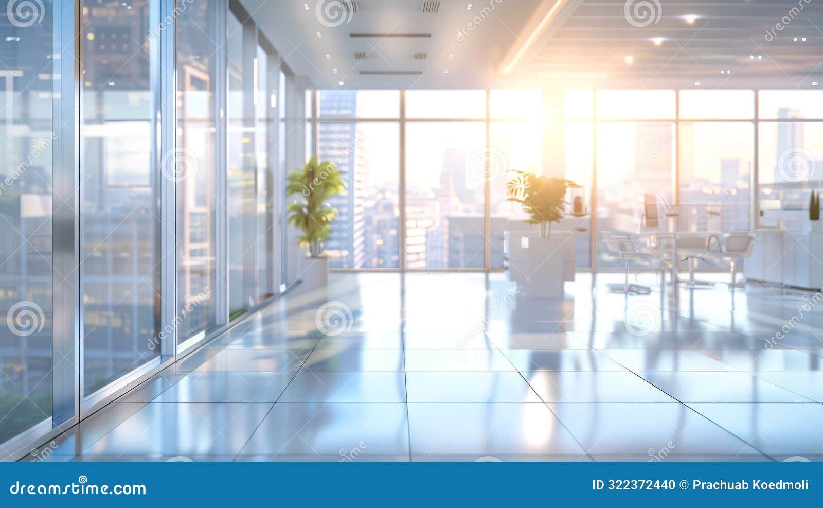 Beautiful Blurred Background of a Light Modern Office Interior Stock ...