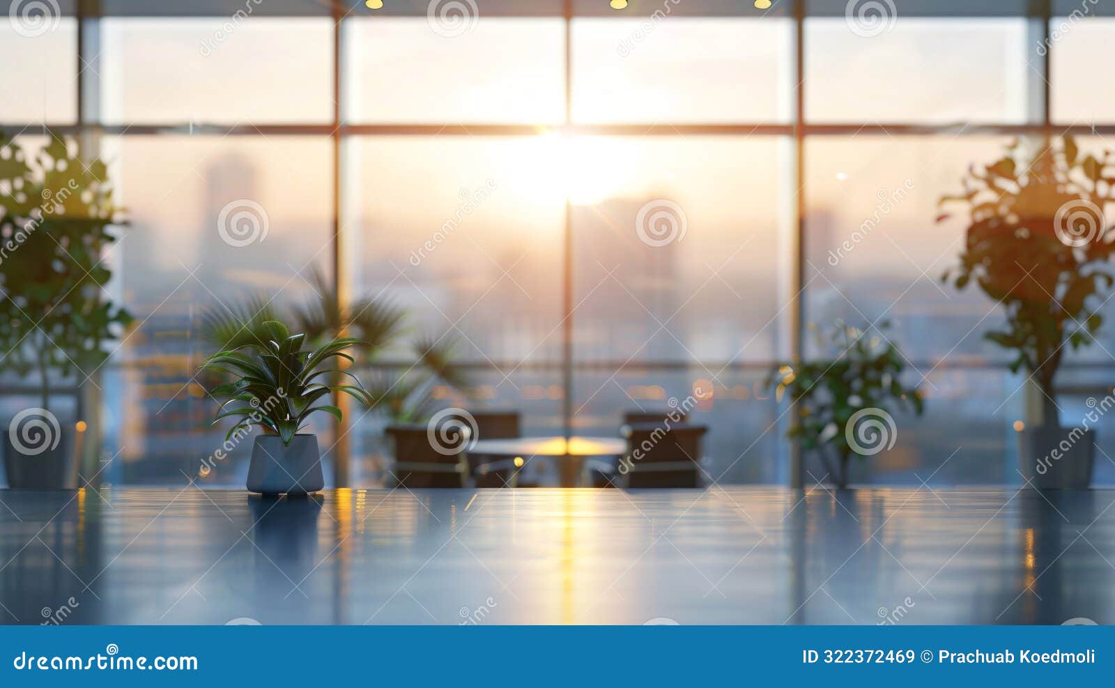 Beautiful Blurred Background of a Light Modern Office Interior Stock ...