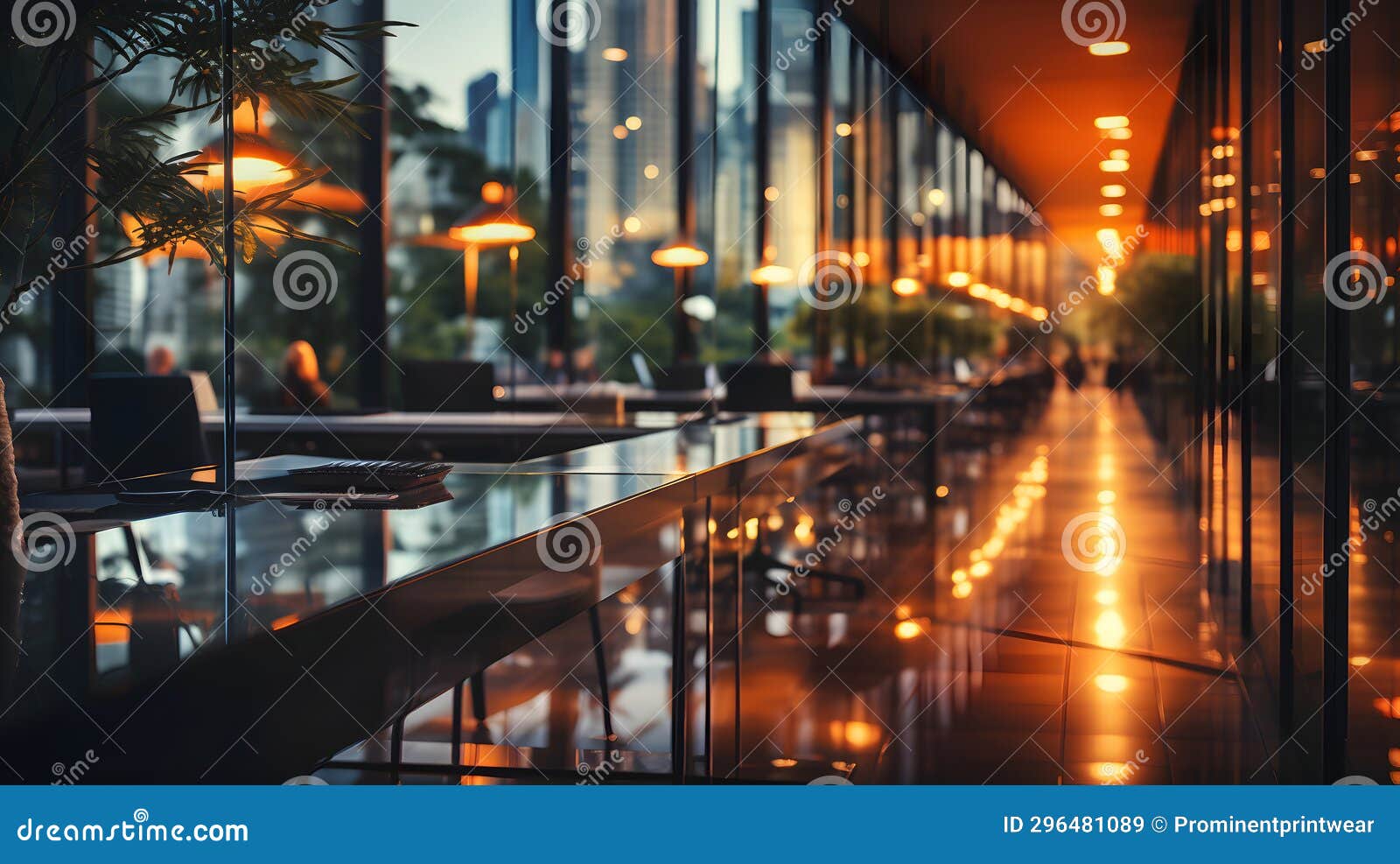 Beautiful Blurred Background of a Light Modern Office Interior with ...