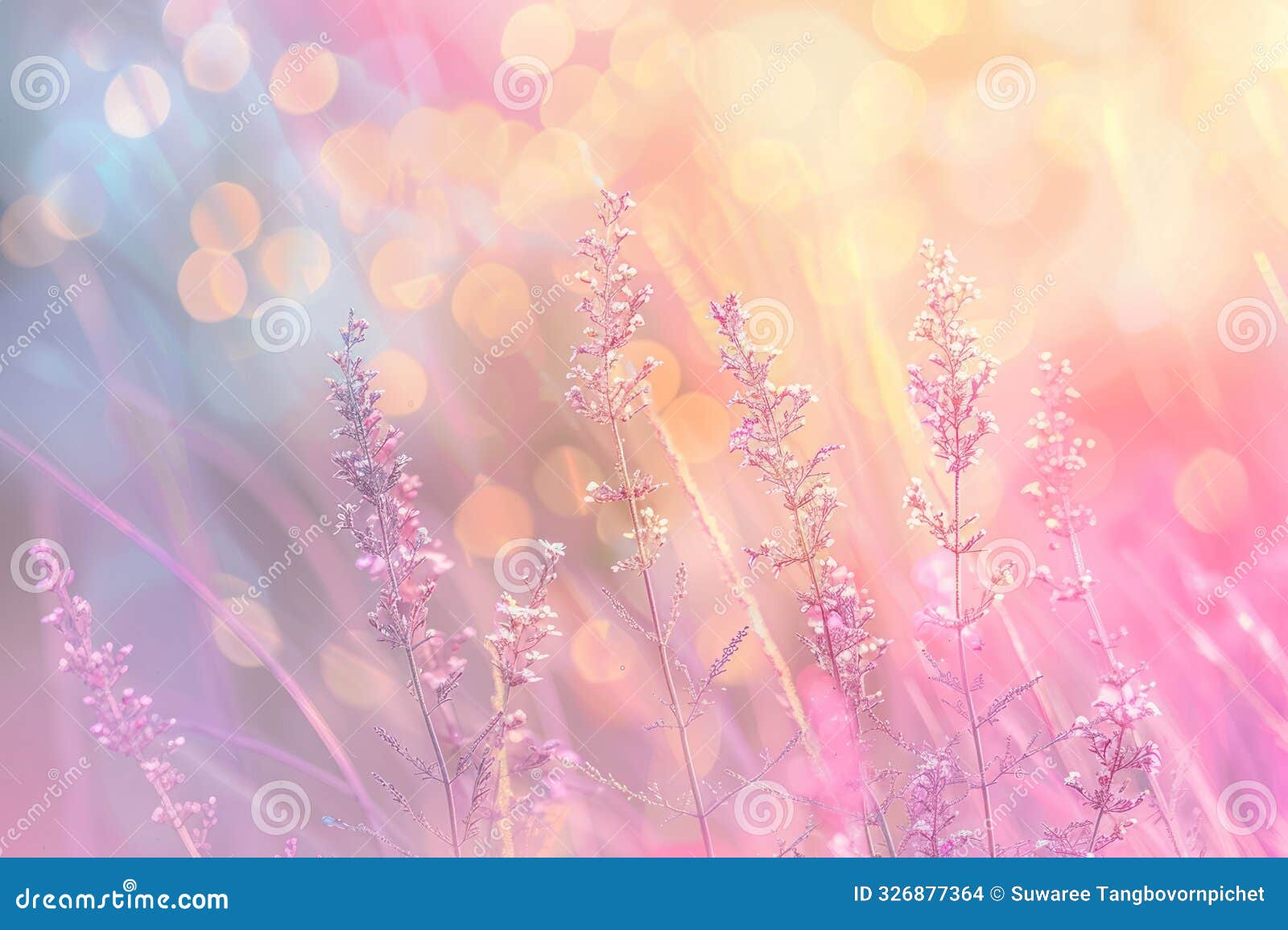 Beautiful Blurred Background of Natural Spring Nature in Pastel Colors ...