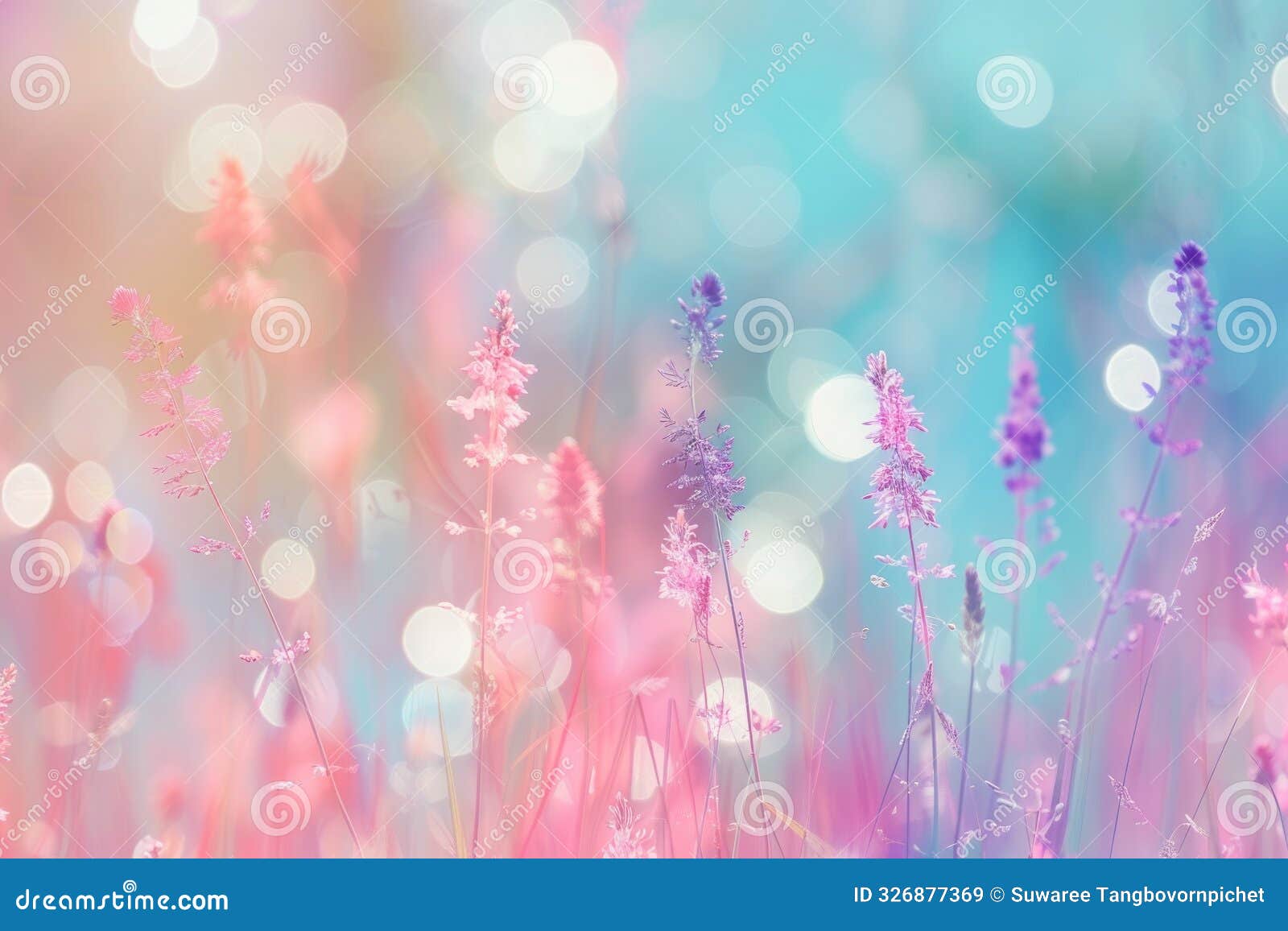 Beautiful Blurred Background of Natural Spring Nature in Pastel Colors ...