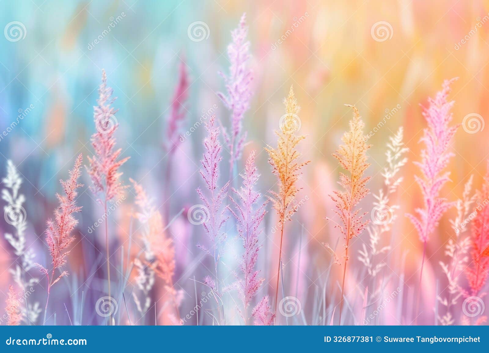 Beautiful Blurred Background of Natural Spring Nature in Pastel Colors ...