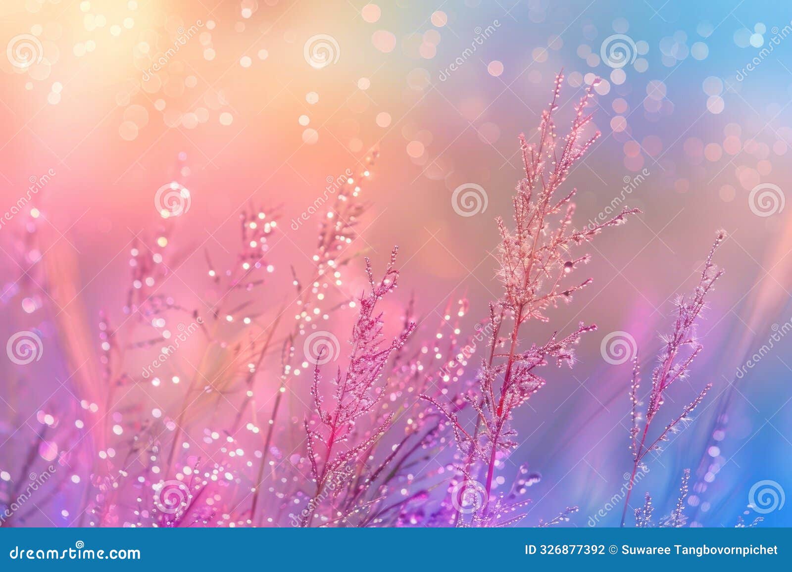 Beautiful Blurred Background of Natural Spring Nature in Pastel Colors ...