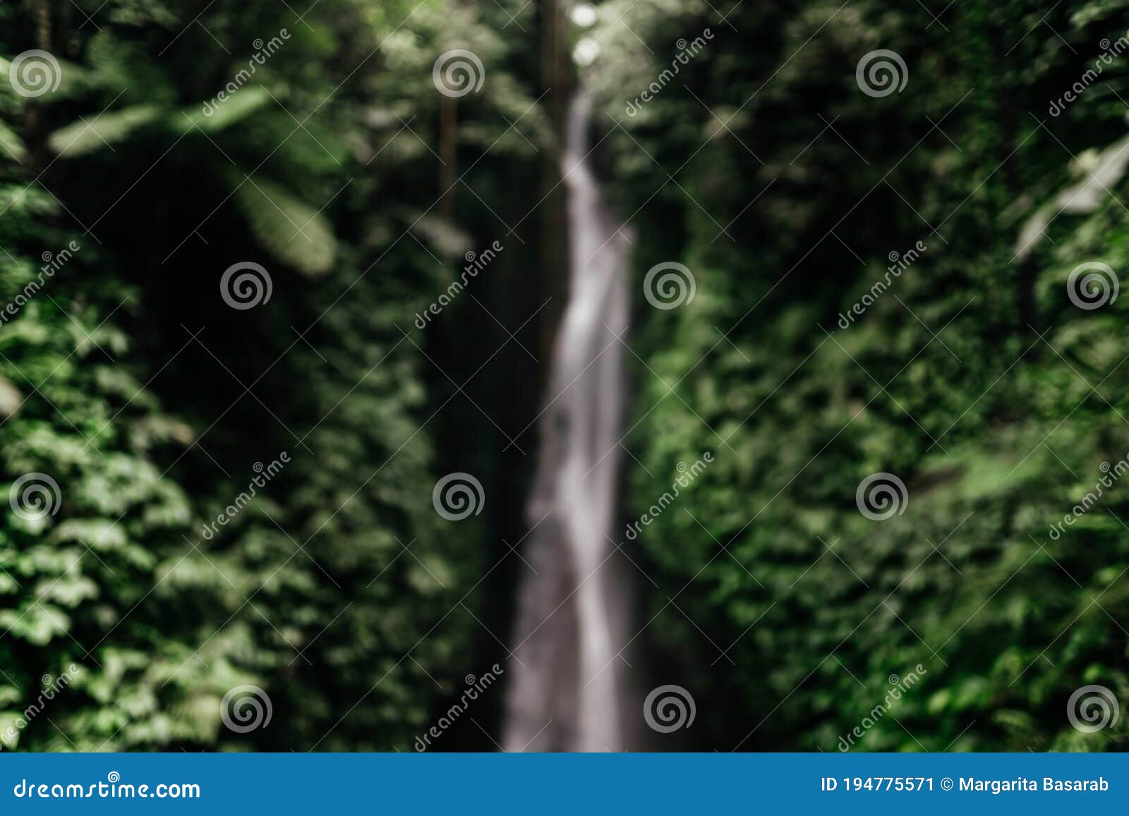 Beautiful Blurred Waterfall in Tropical Rainforest. Stock Image - Image ...