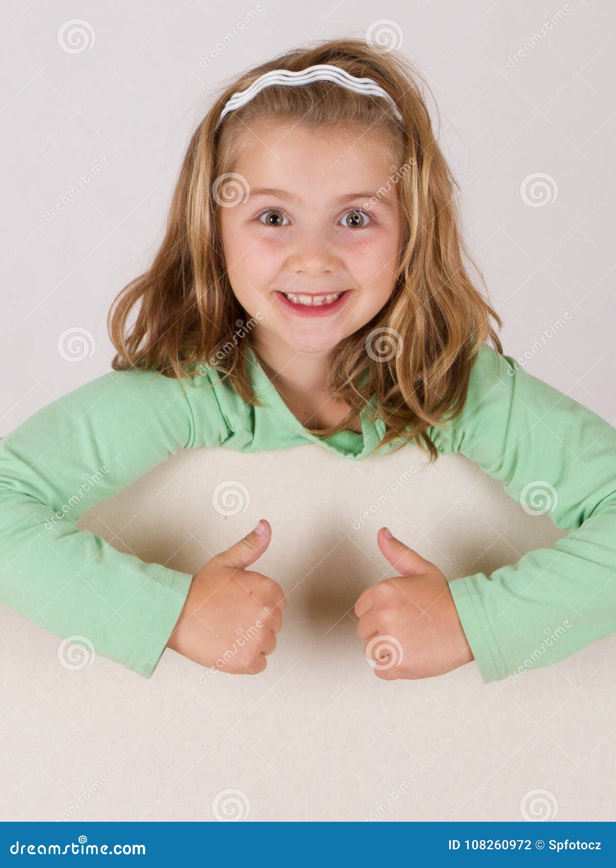 Beautiful Board Empty Girl Holding Стоковое Фото - изображение ...