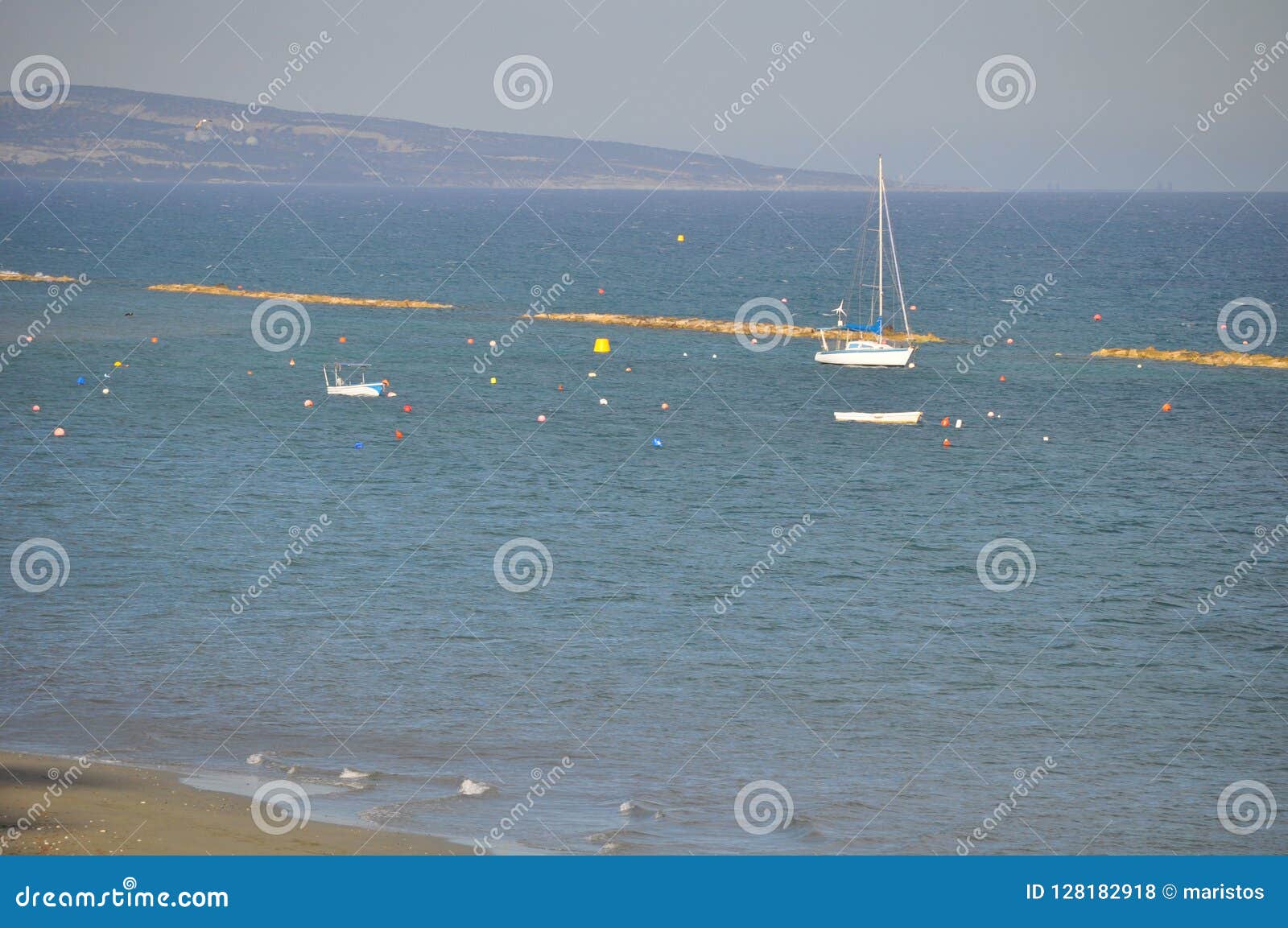 The Beautiful Boat in Open Sea Stock Photo - Image of cloud, masts ...