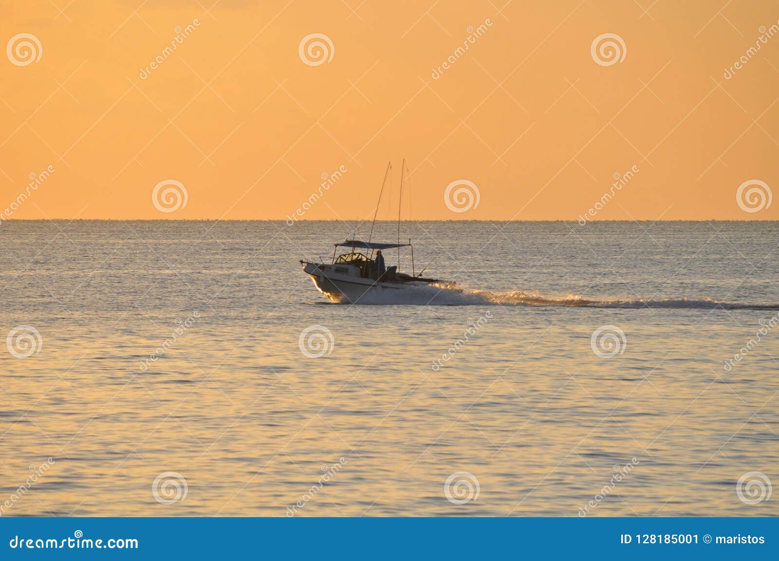 The Beautiful Boat in Open Sea Stock Image - Image of rocky, sailboat ...