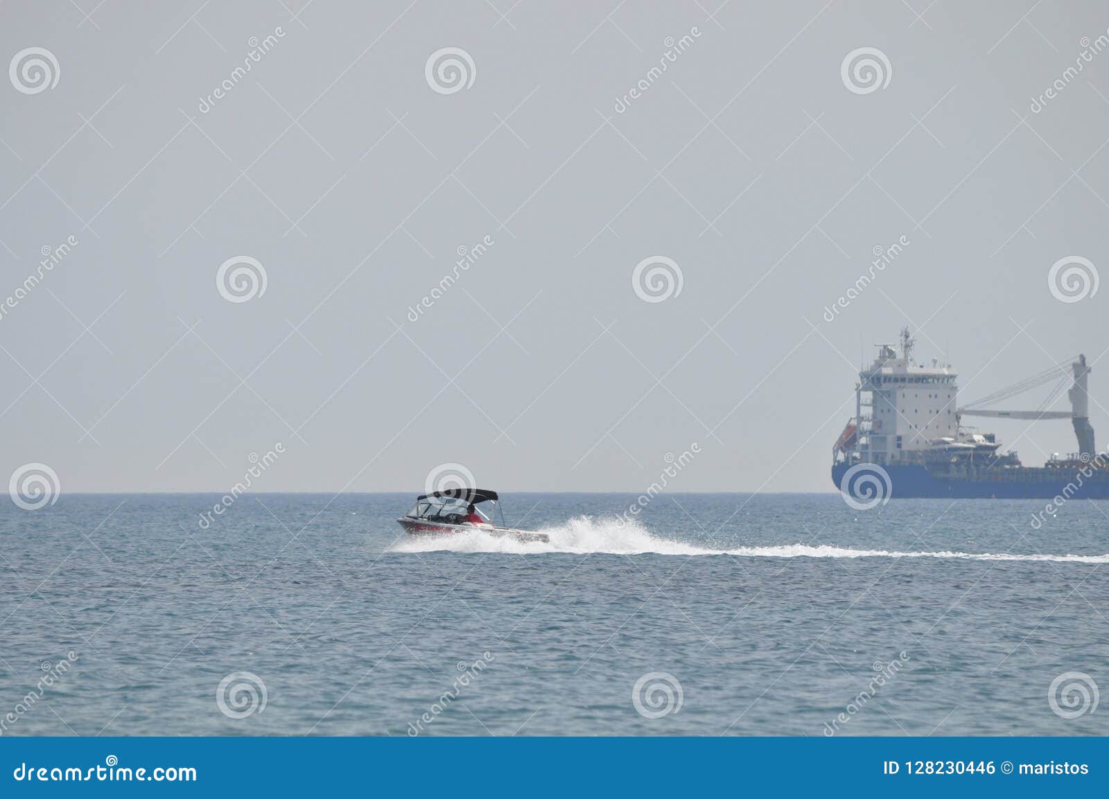The Beautiful Boat in Open Sea Stock Photo - Image of masts, boating ...