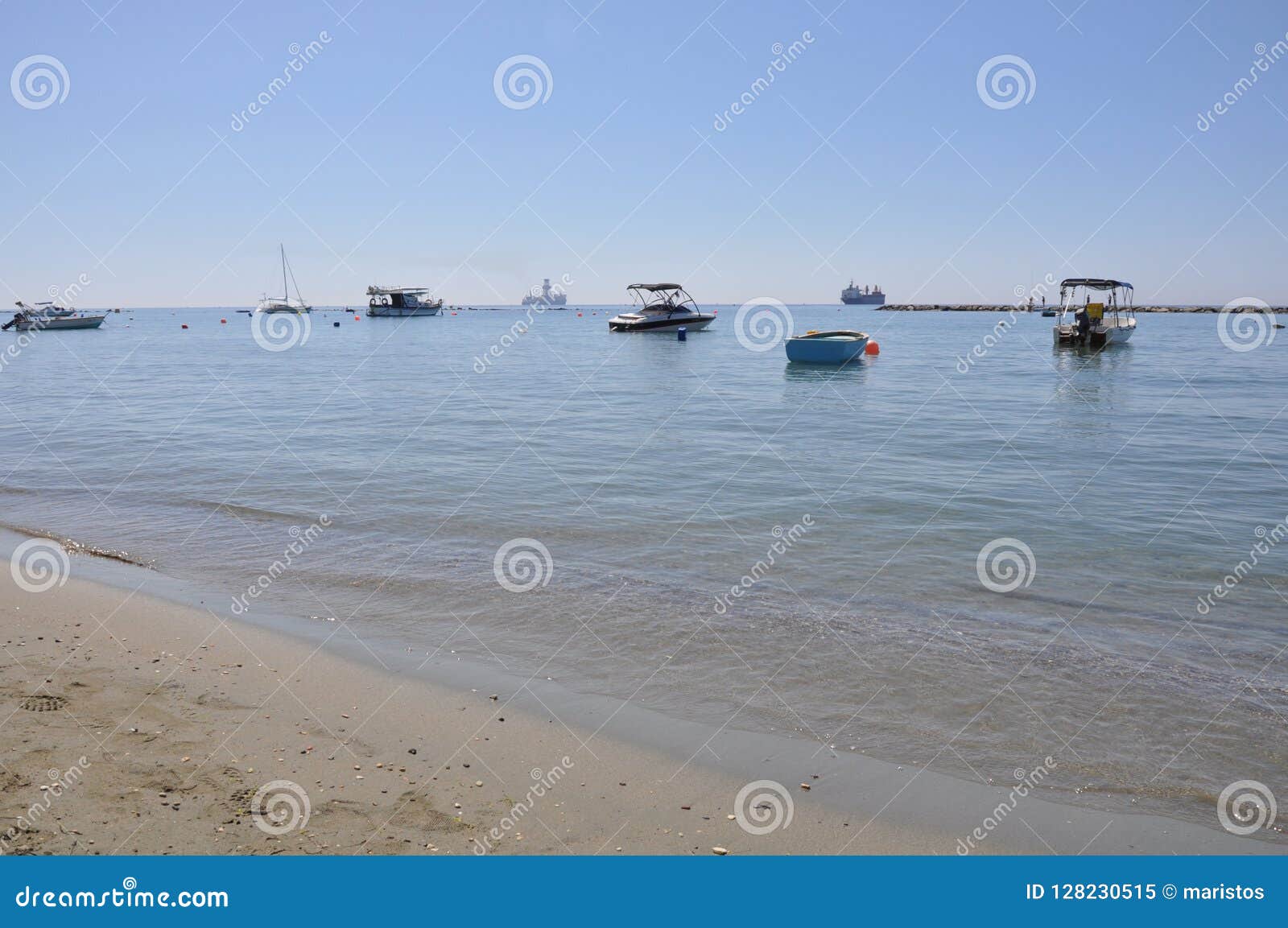 The Beautiful Boat in Open Sea Stock Image - Image of marine, cloud ...