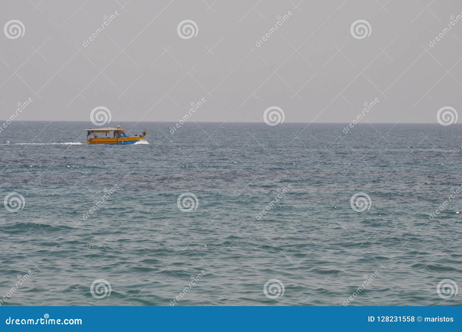 The Beautiful Boat in Open Sea Stock Photo - Image of romantic ...