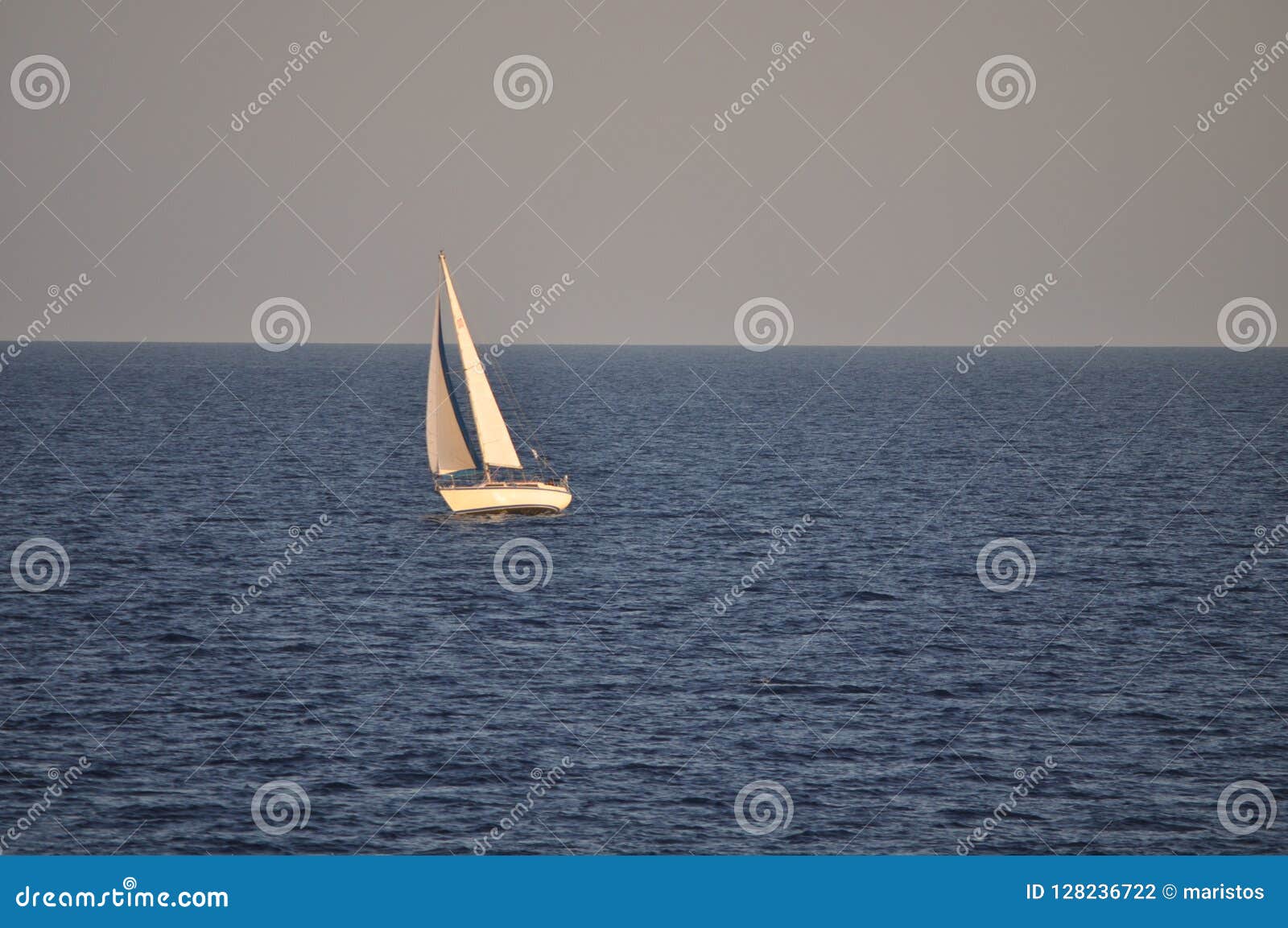 The Beautiful Boat in Open Sea Stock Photo - Image of landscape, masts ...