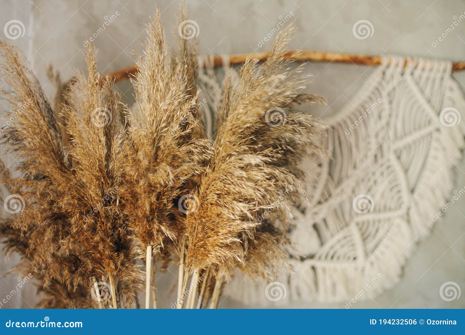 Beautiful Boho Macrame Wall Panel Stock Photo - Image of hobby ...