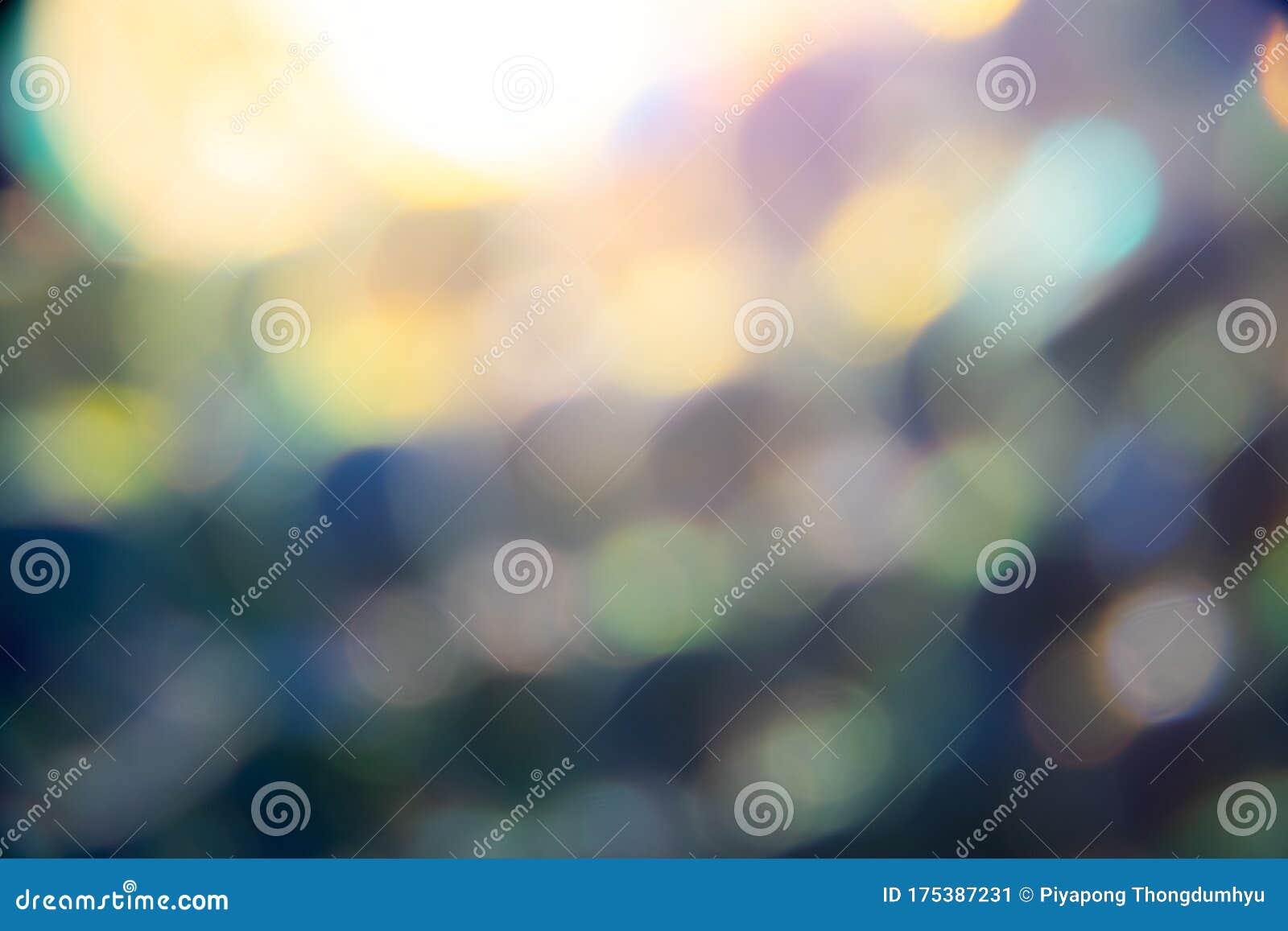 Beautiful Bokeh in Dark Blurry Background. Stock Image - Image of effect, disco: 175387231