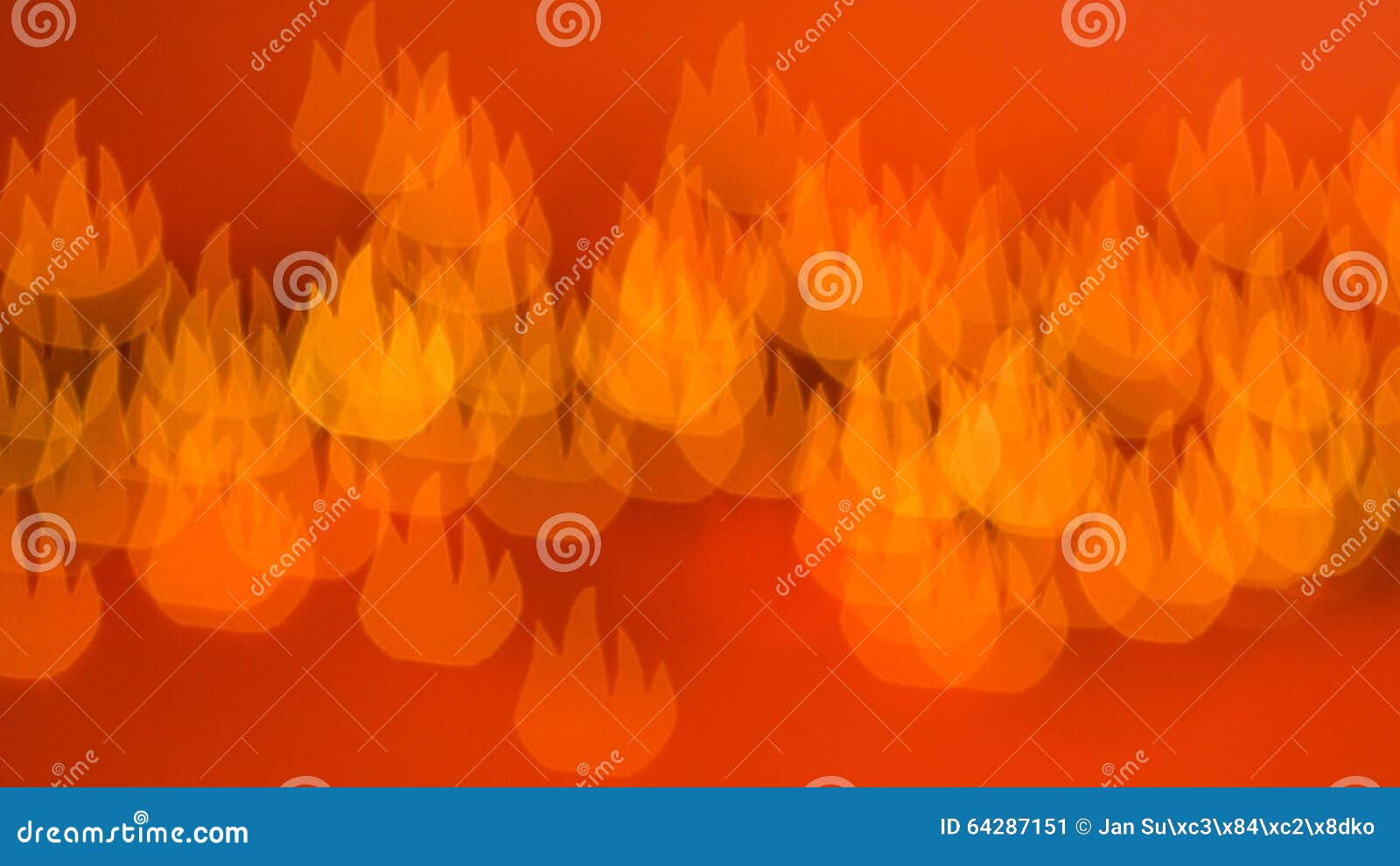 Beautiful Bokeh of Lights on Defocused Background in a Form of Fire ...