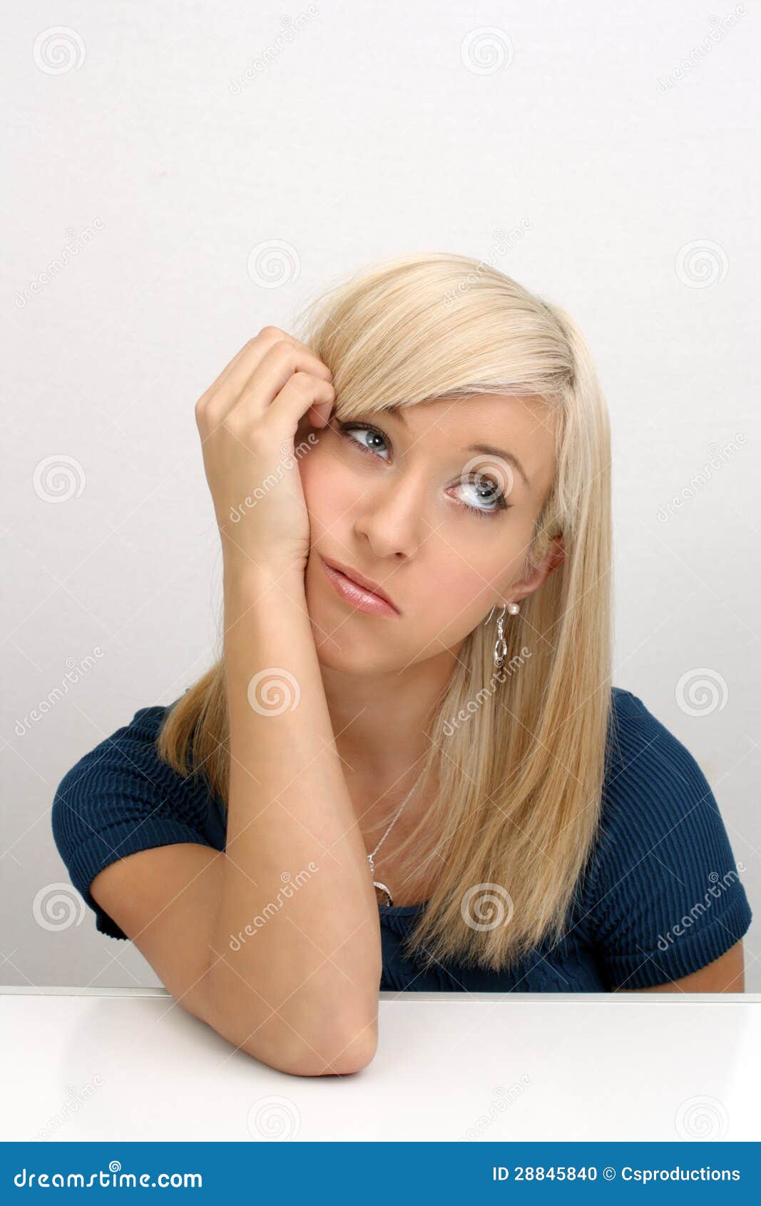 Beautiful Bored Blonde stock photo. Image of model, human - 28845840