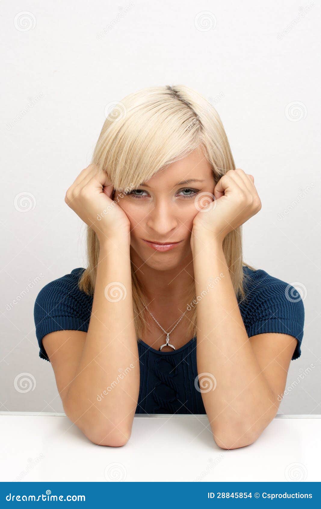 Beautiful Bored Blonde stock photo. Image of blonde, cosmetics - 28845854