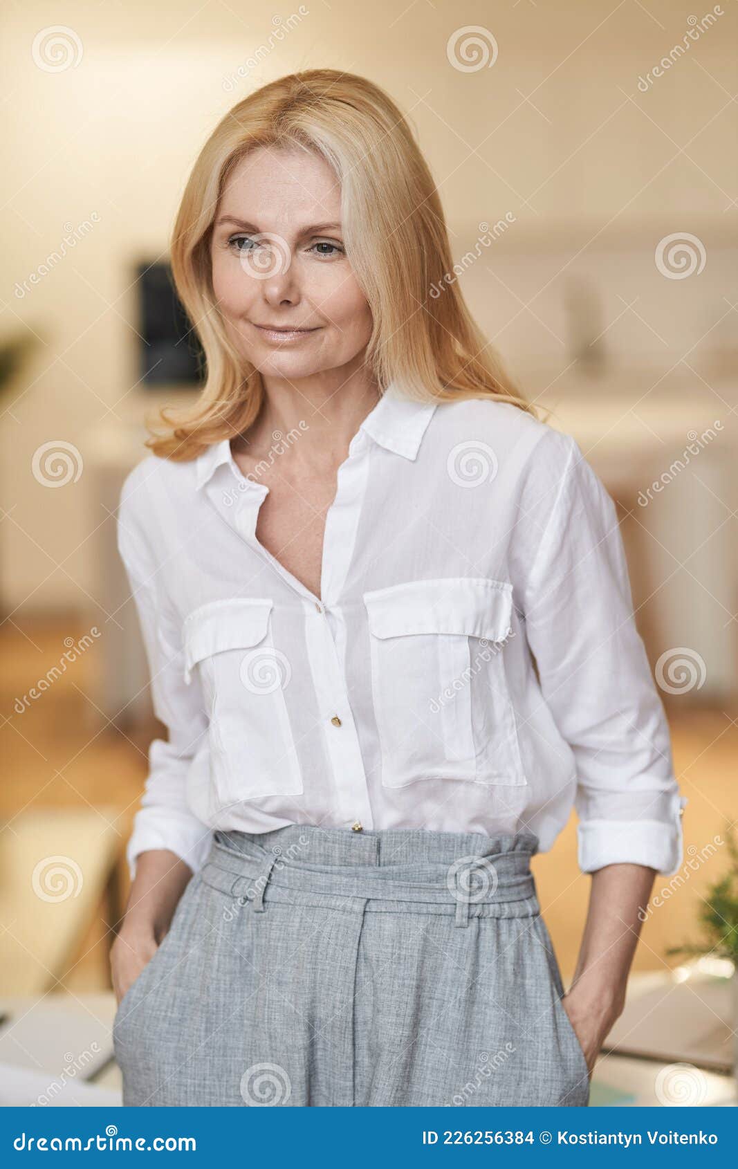 Beautiful Boss Portrait Of Stylish Mature Woman Wearing Business