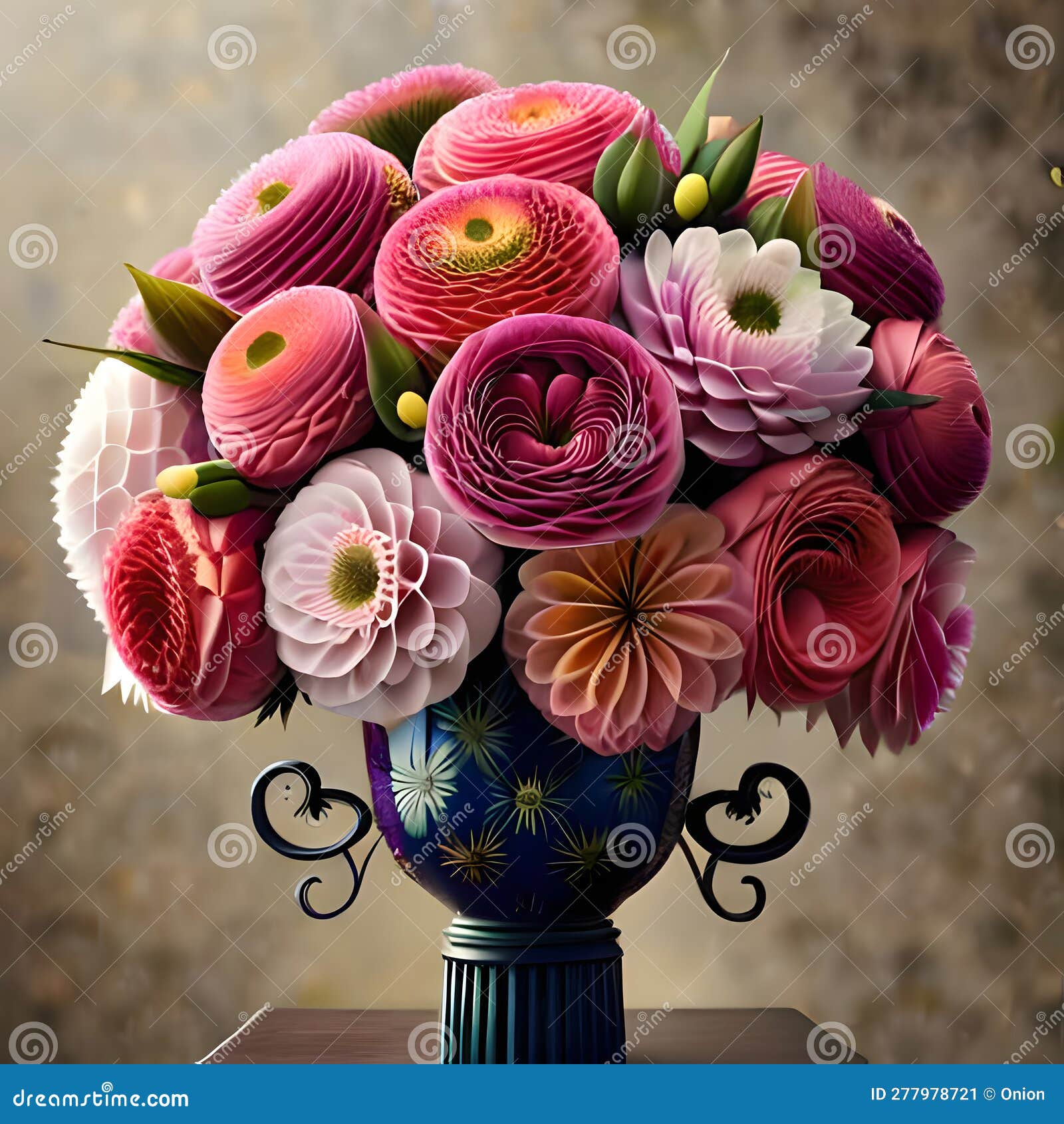 Beautiful Bouquet of Flowers - Ai Generated Image Stock Illustration ...