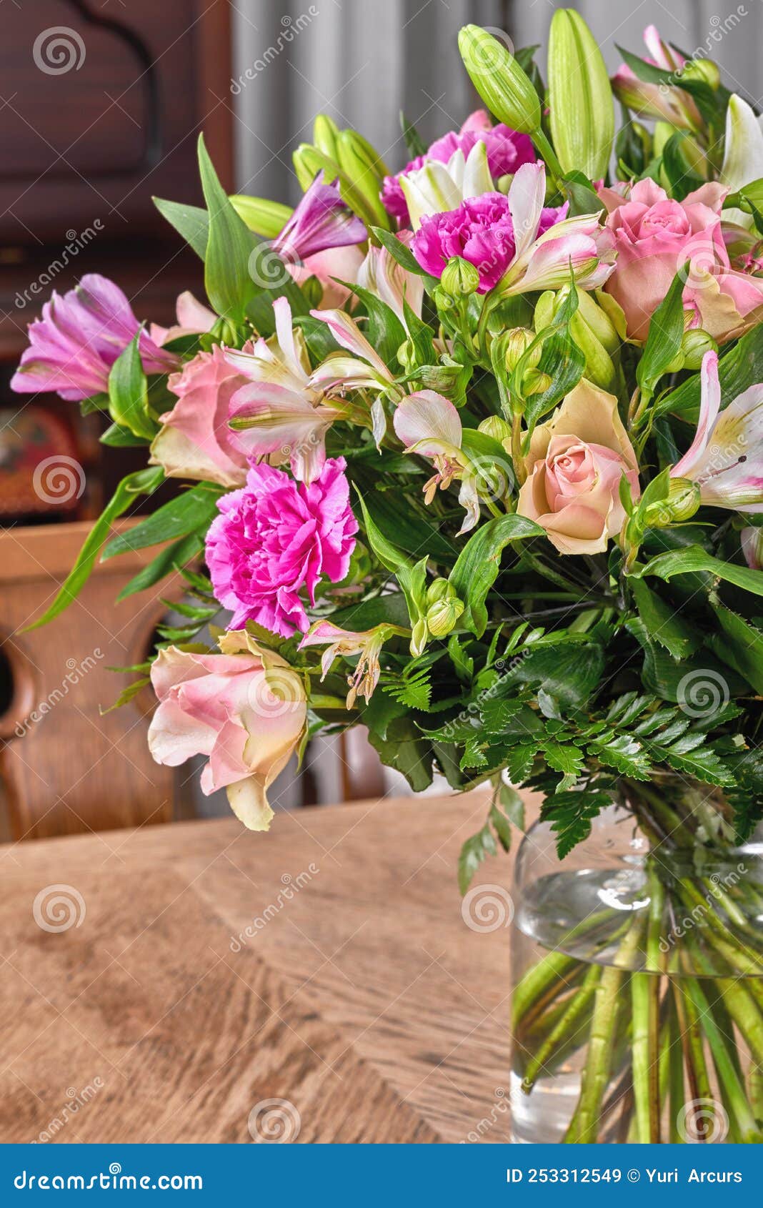 Beautiful Bouquet of Flowers. Bouquet with Different Kind of Flowers ...