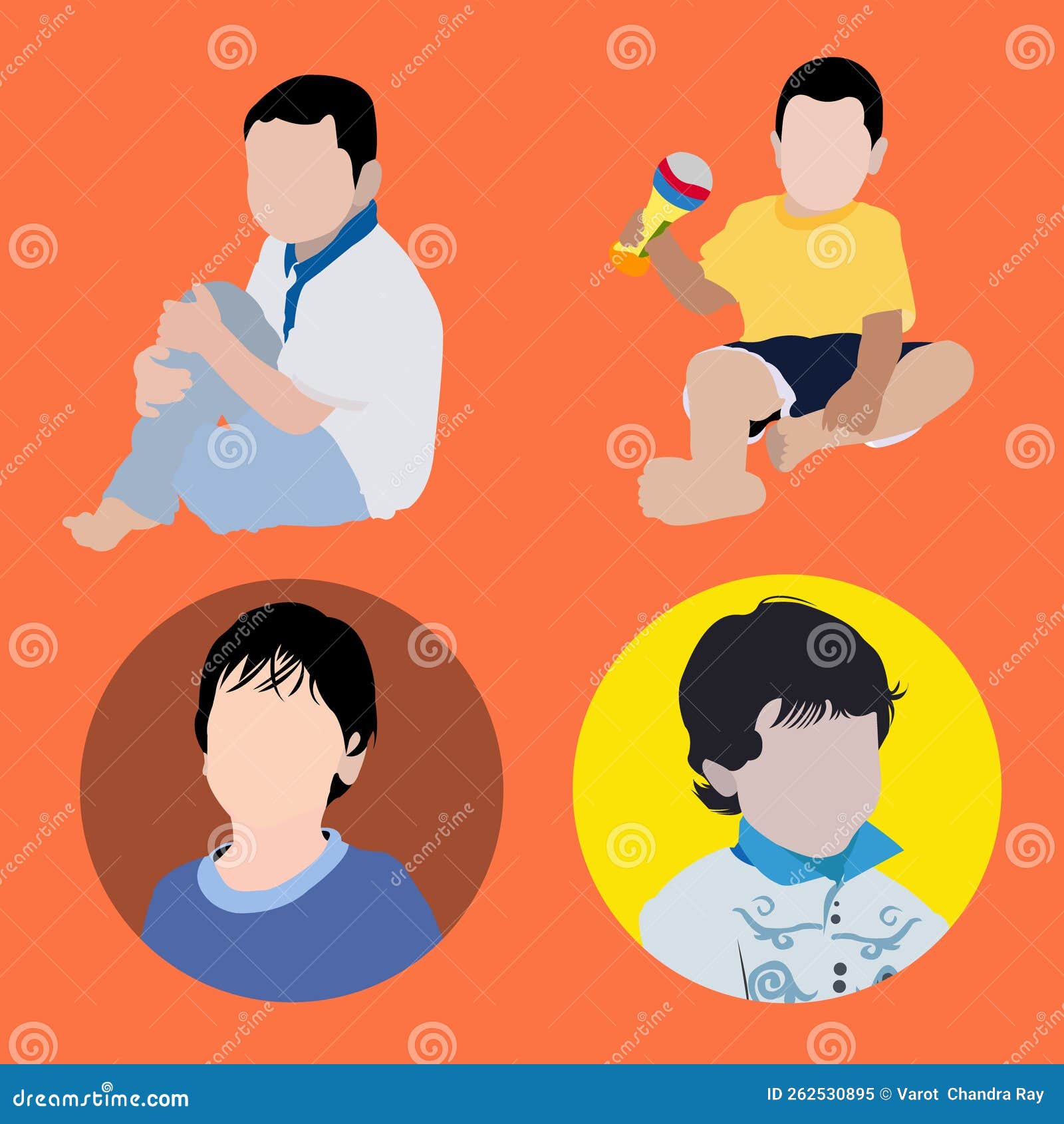 Beautiful Boy Avatar Vector Art Illustration. Stock Image ...