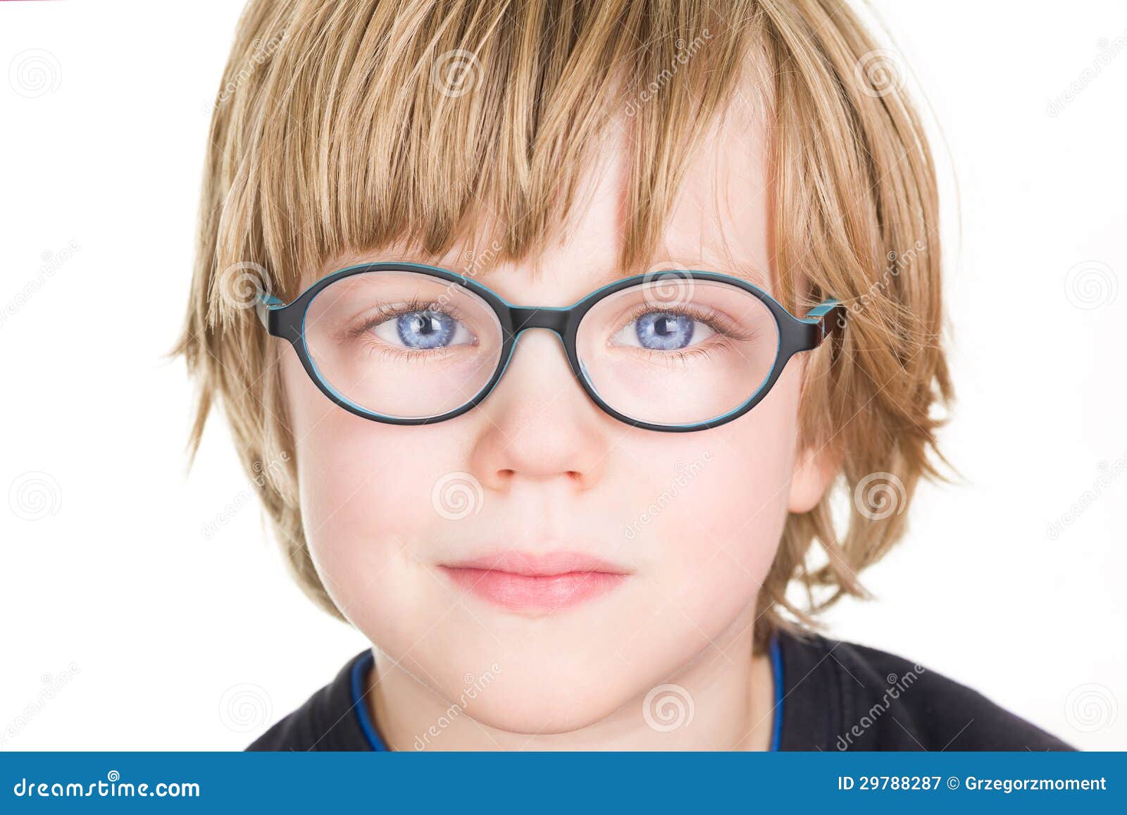 Beautiful boy with glasses stock image. Image of isolated - 29788287