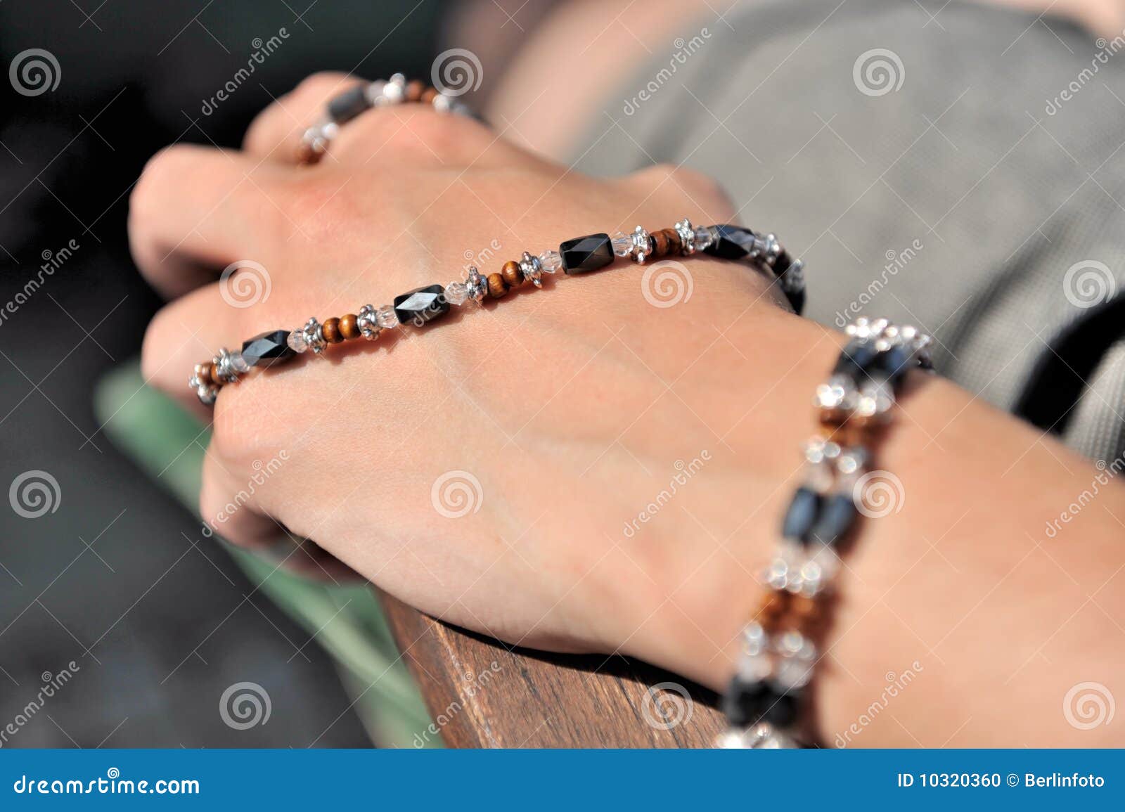 Beautiful Bracelet stock photo. Image of hand, beads - 10320360