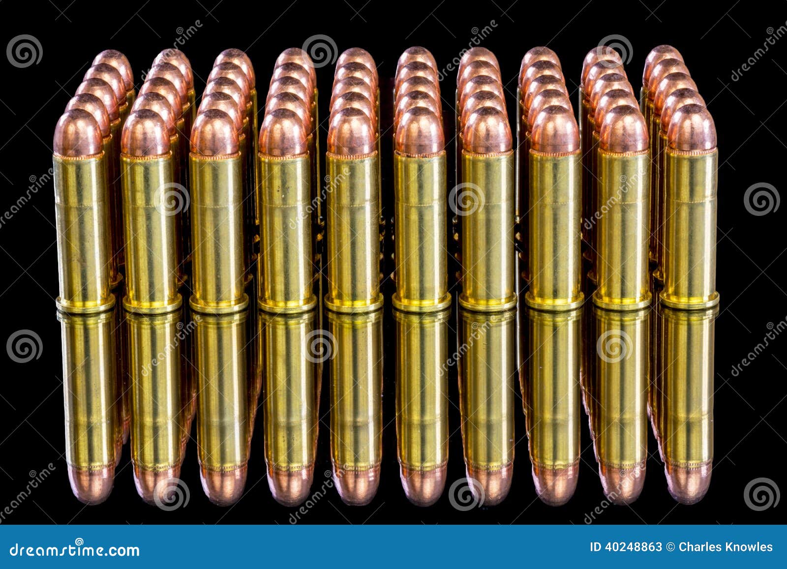 Beautiful Brass Bullets with Copper Tops Stock Image - Image of copper ...