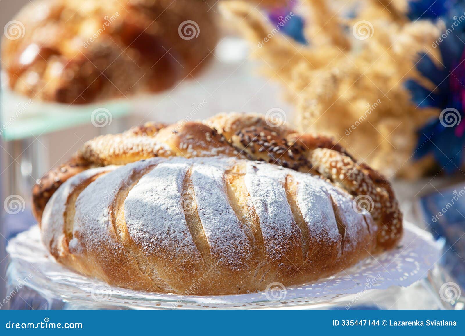 Beautiful Bread Close-up. Art Bread. Grain Surface Texture. Macrophoto ...