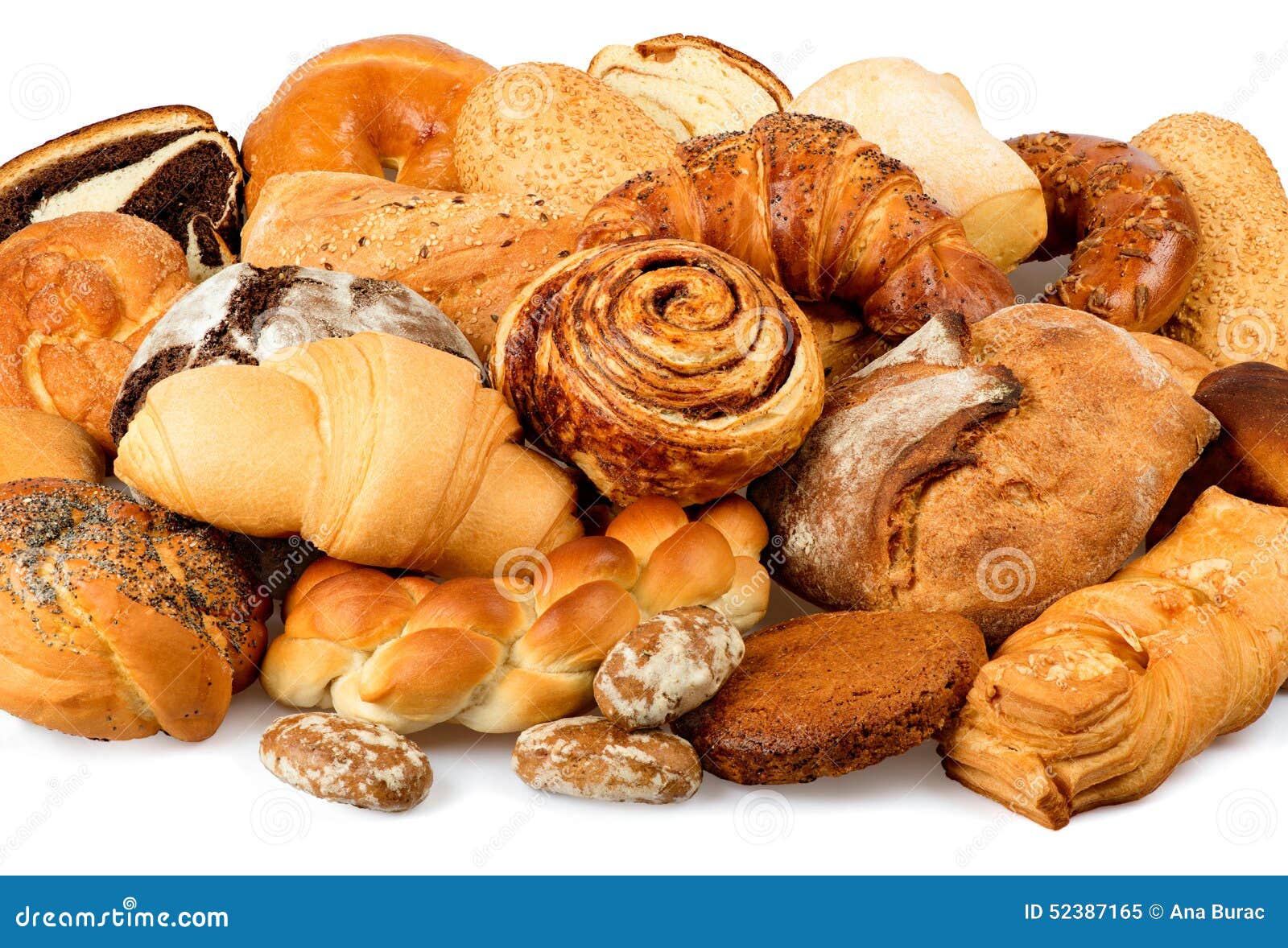 Beautiful breads closeup stock image. Image of cereal - 52387165