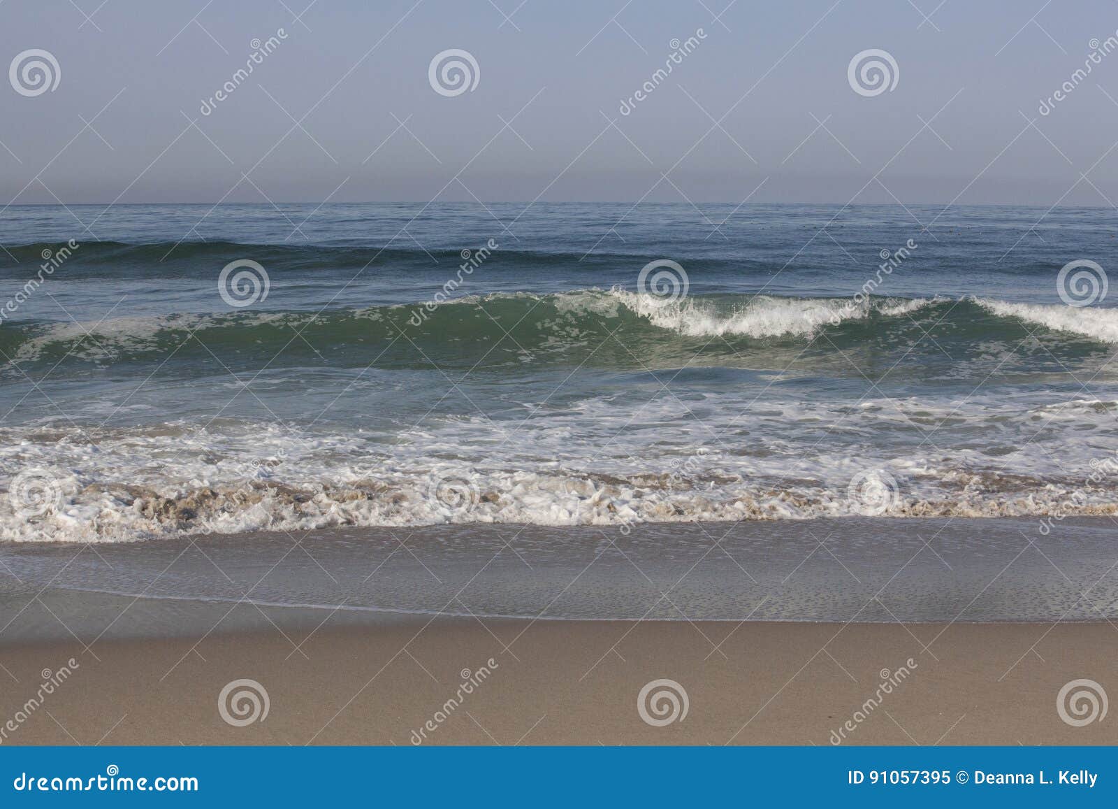 A Beautiful Breaking Ocean Wave Stock Image - Image of surfing, santa ...