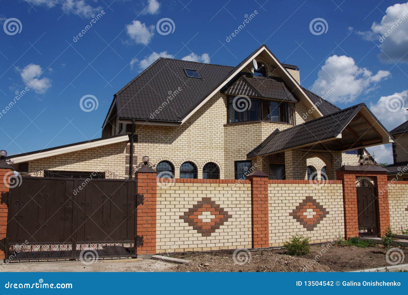 Beautiful Brick Cottage in the City of Perm Stock Photo - Image of ...