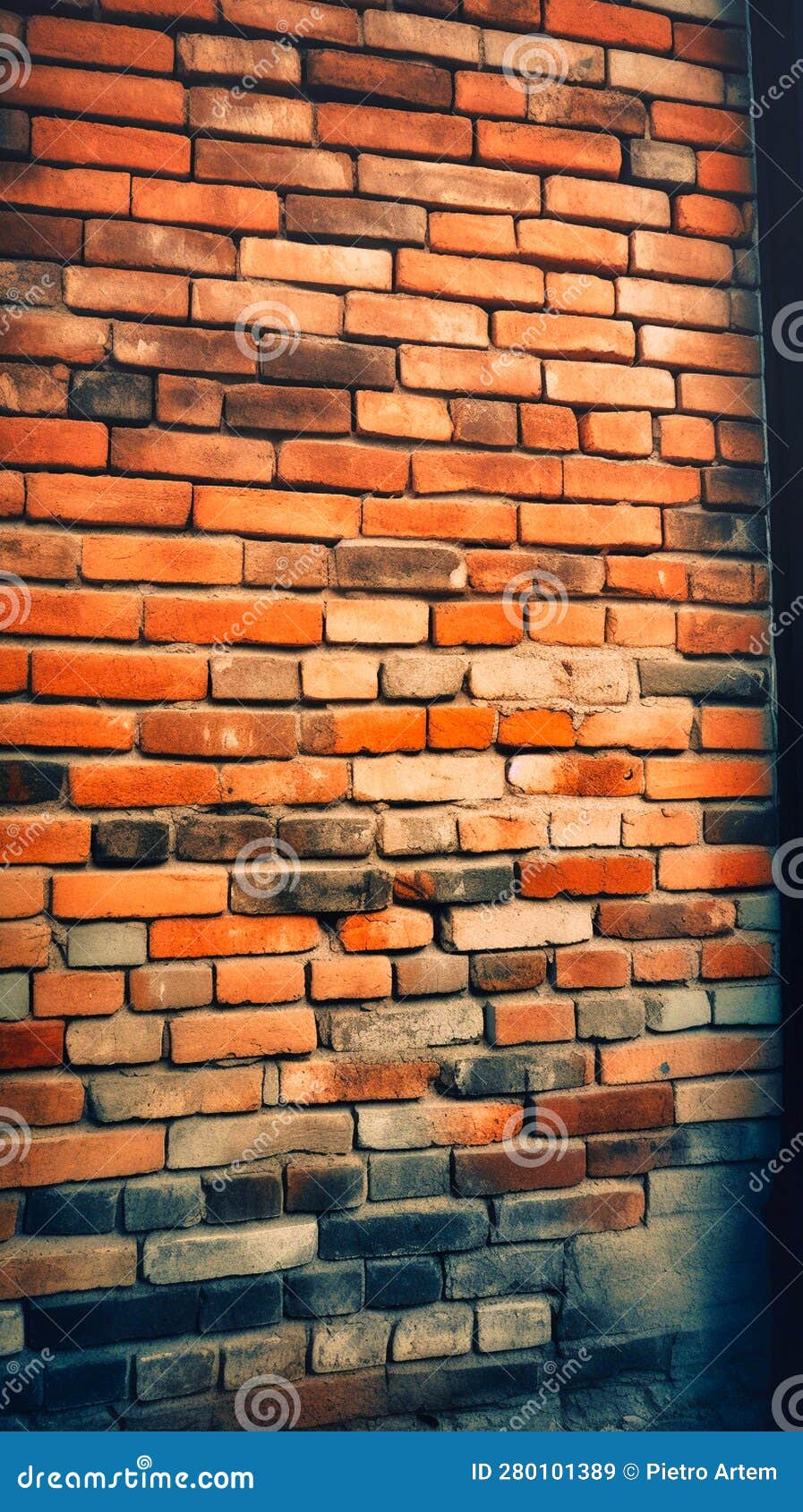 Beautiful Brick Design Wall Mobile Background, Generative AI Stock ...