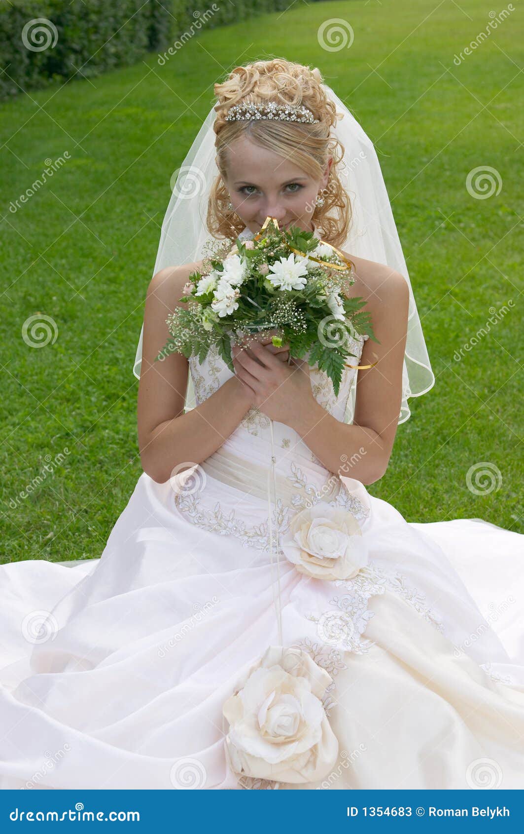 The beautiful bride. stock image. Image of bright, dress - 1354683