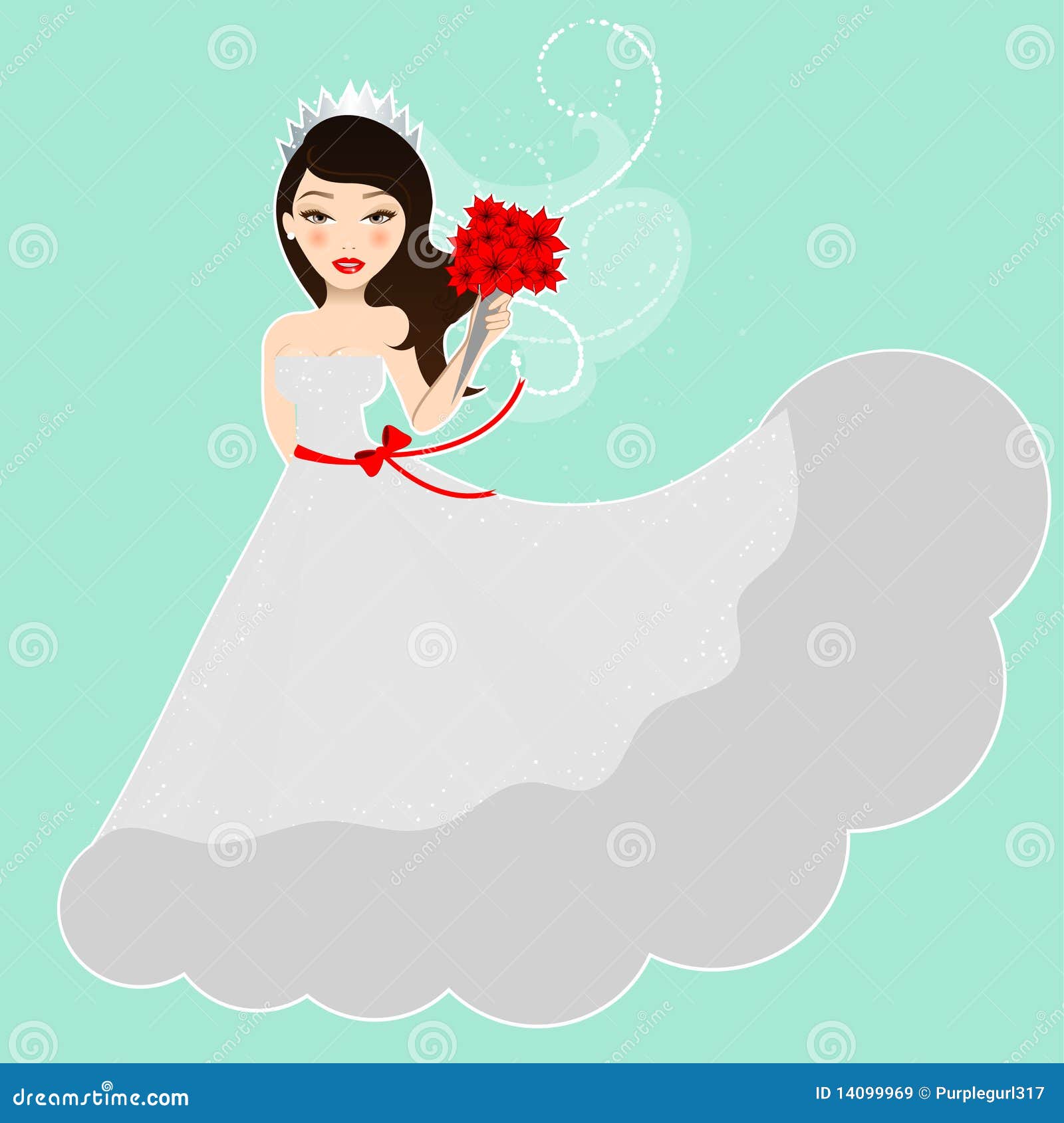 Blushing Bride Cartoon Vector | CartoonDealer.com #5532301
