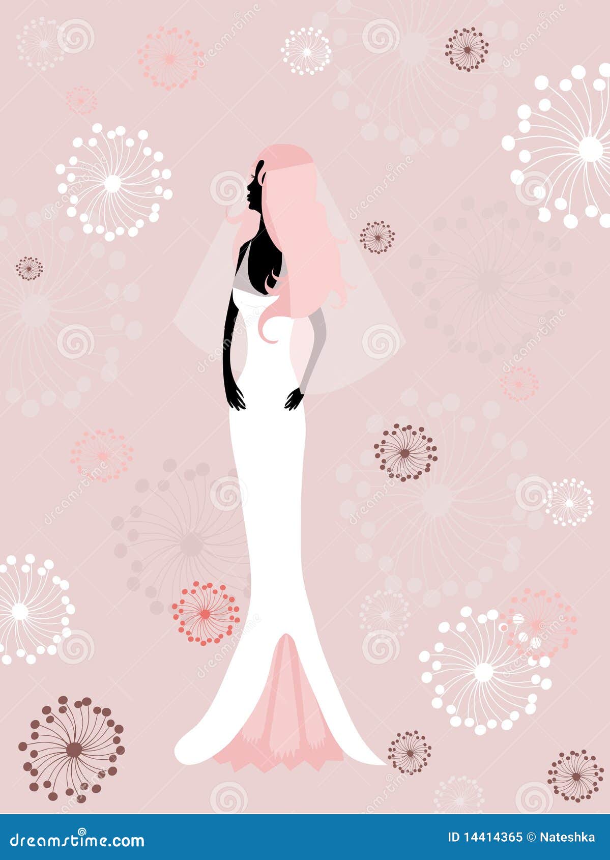 Beautiful bride stock vector. Illustration of cartoon - 14414365